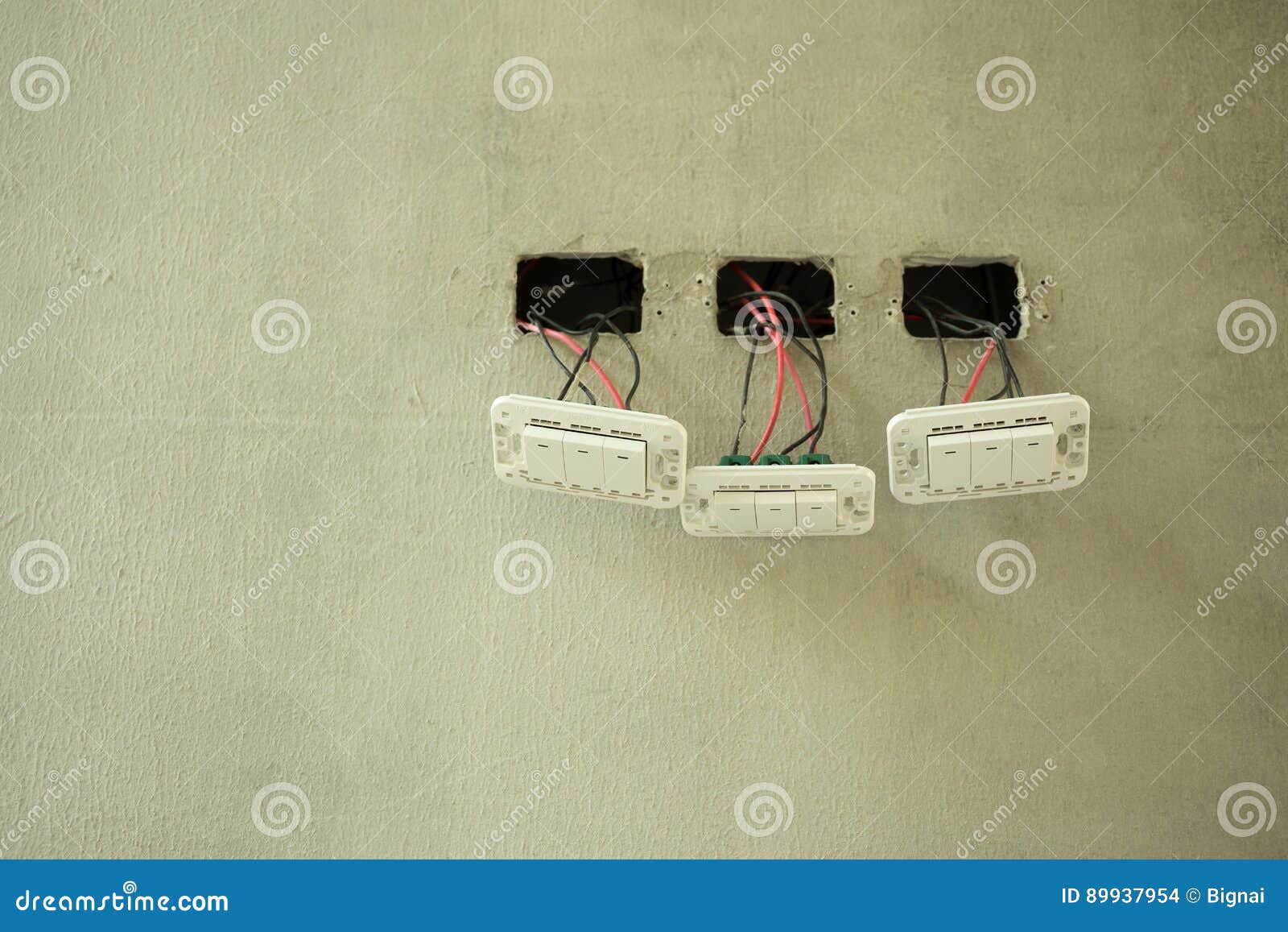 Light Control Switch Electrical System Installation Stock Photo - Image ...