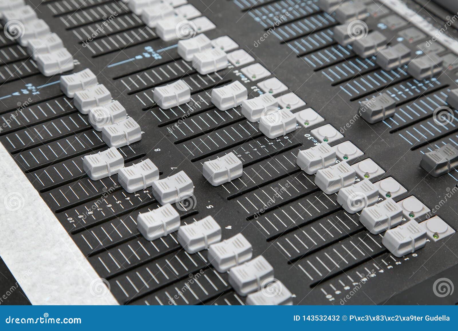 Light Controller Mixer Board Stock Photo - Image of live, panel: 143532432