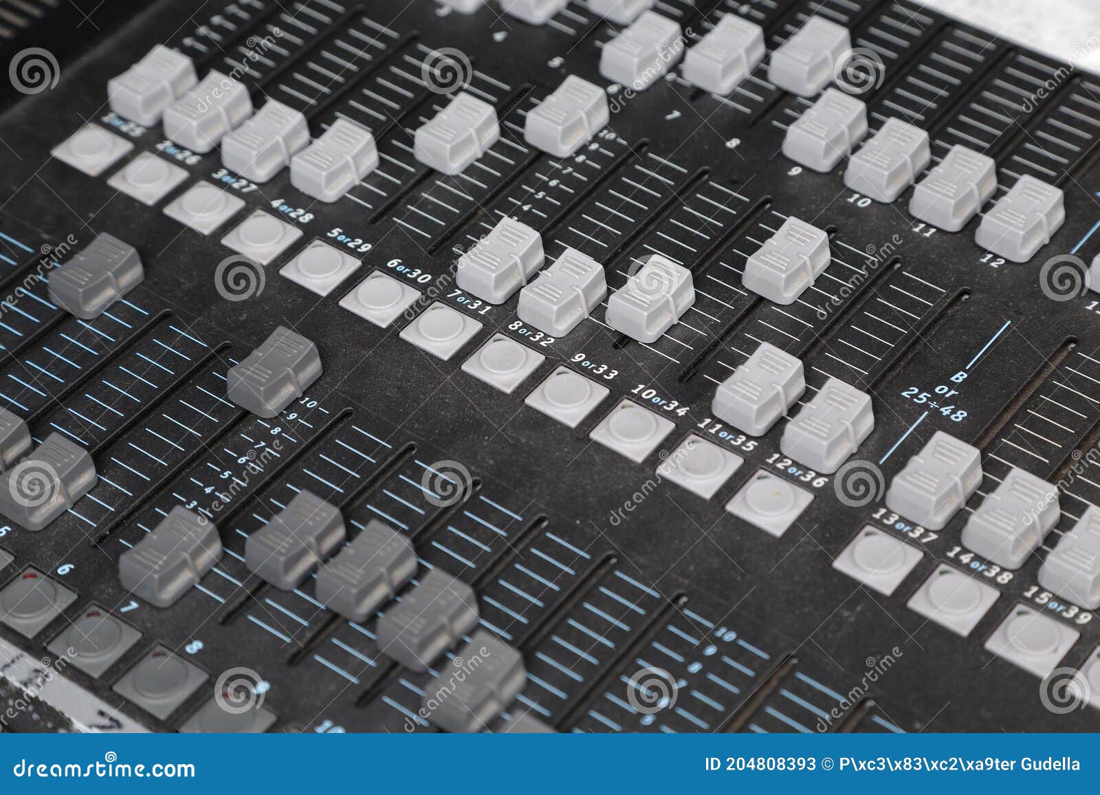 Light Controller Mixer Board Stock Image - Image of control, show ...