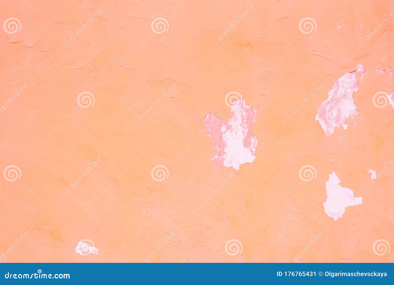 Light Coral Peeling Wall with Plaster. Texture Stock Image - Image of ...