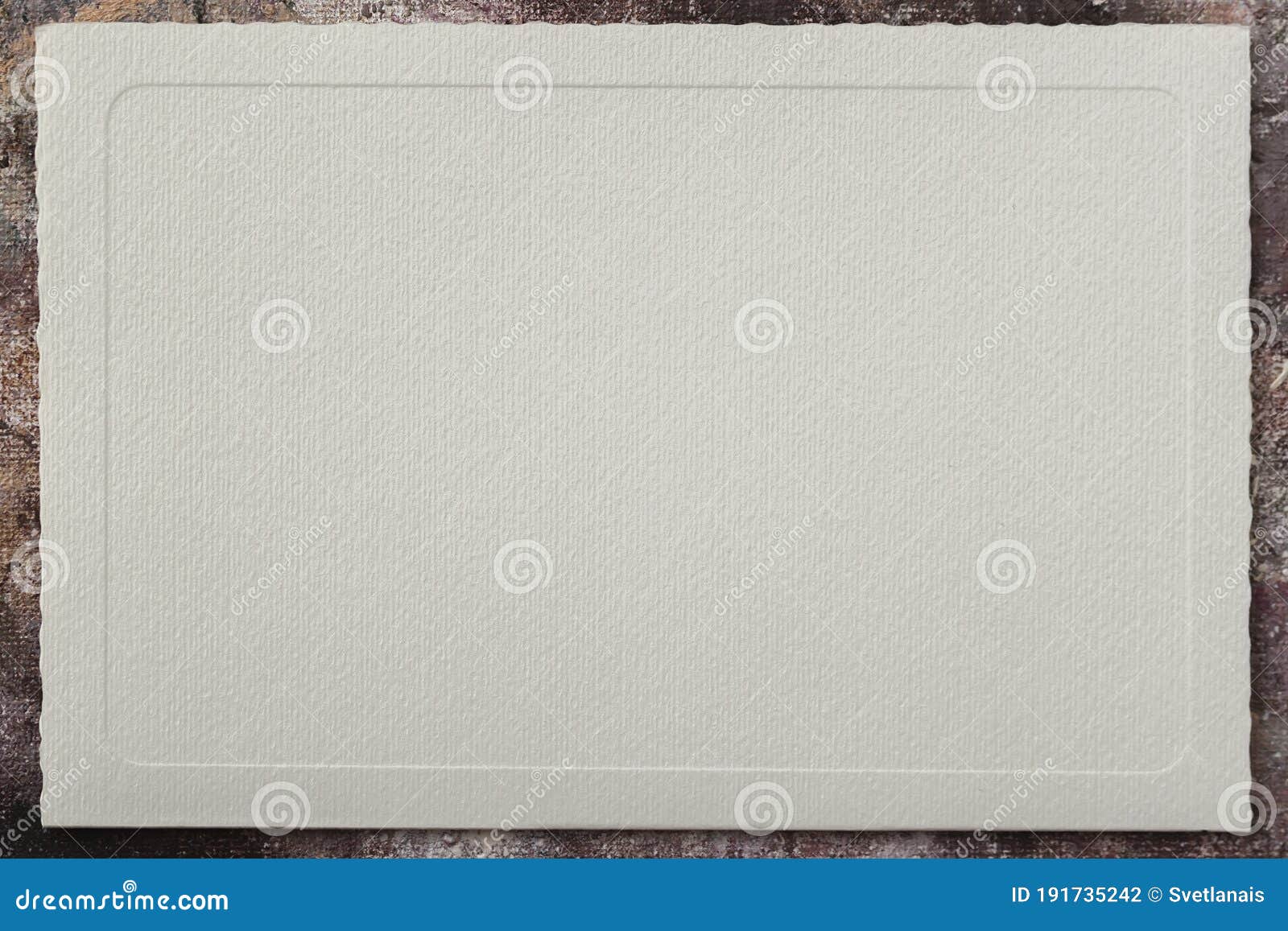Light Cream Paper with an Embossed Patterned Frame, an Empty Field for ...