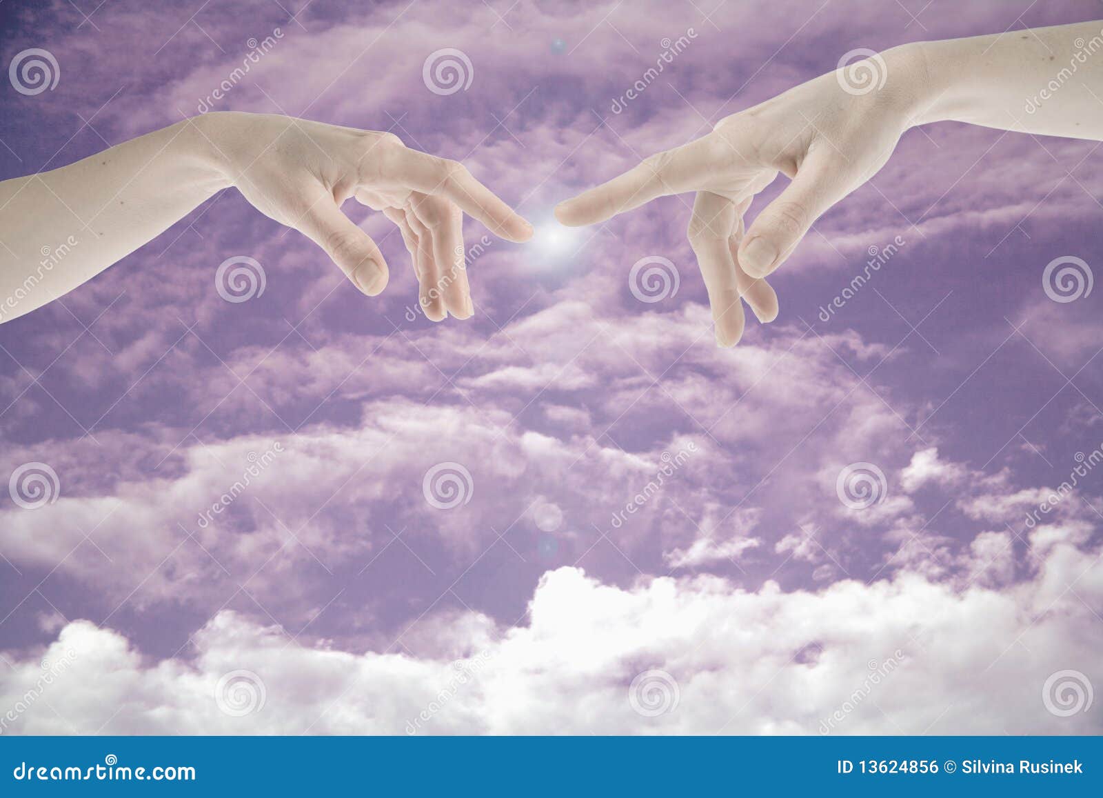 Light of creation stock photo. Image of hand, finger - 13624856