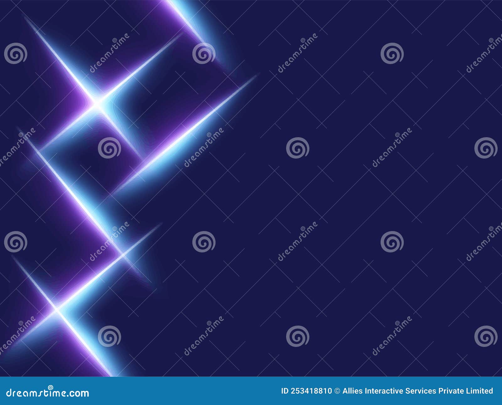 Light Cross Lines Against Blue Background. Technology Stock ...