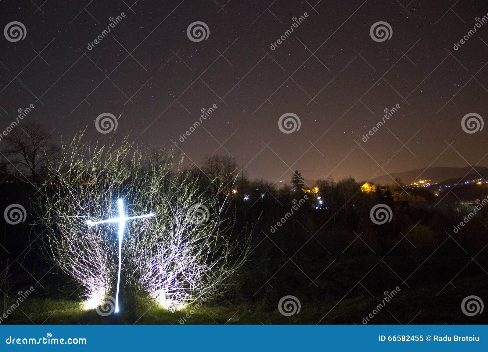 Light cross stock image. Image of prahova, village, landscape - 66582455