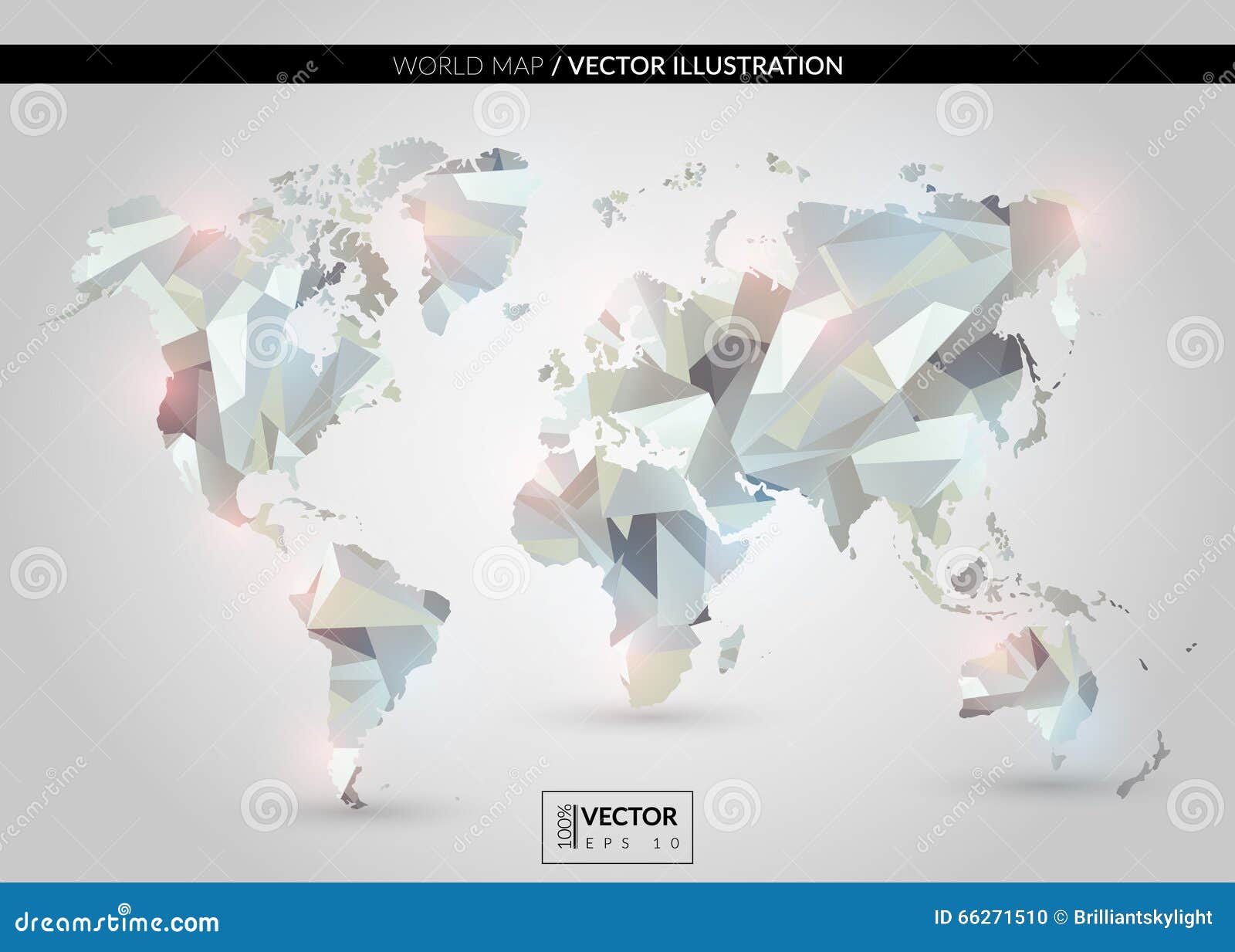 Light crystal world map stock vector. Illustration of background - 66271510