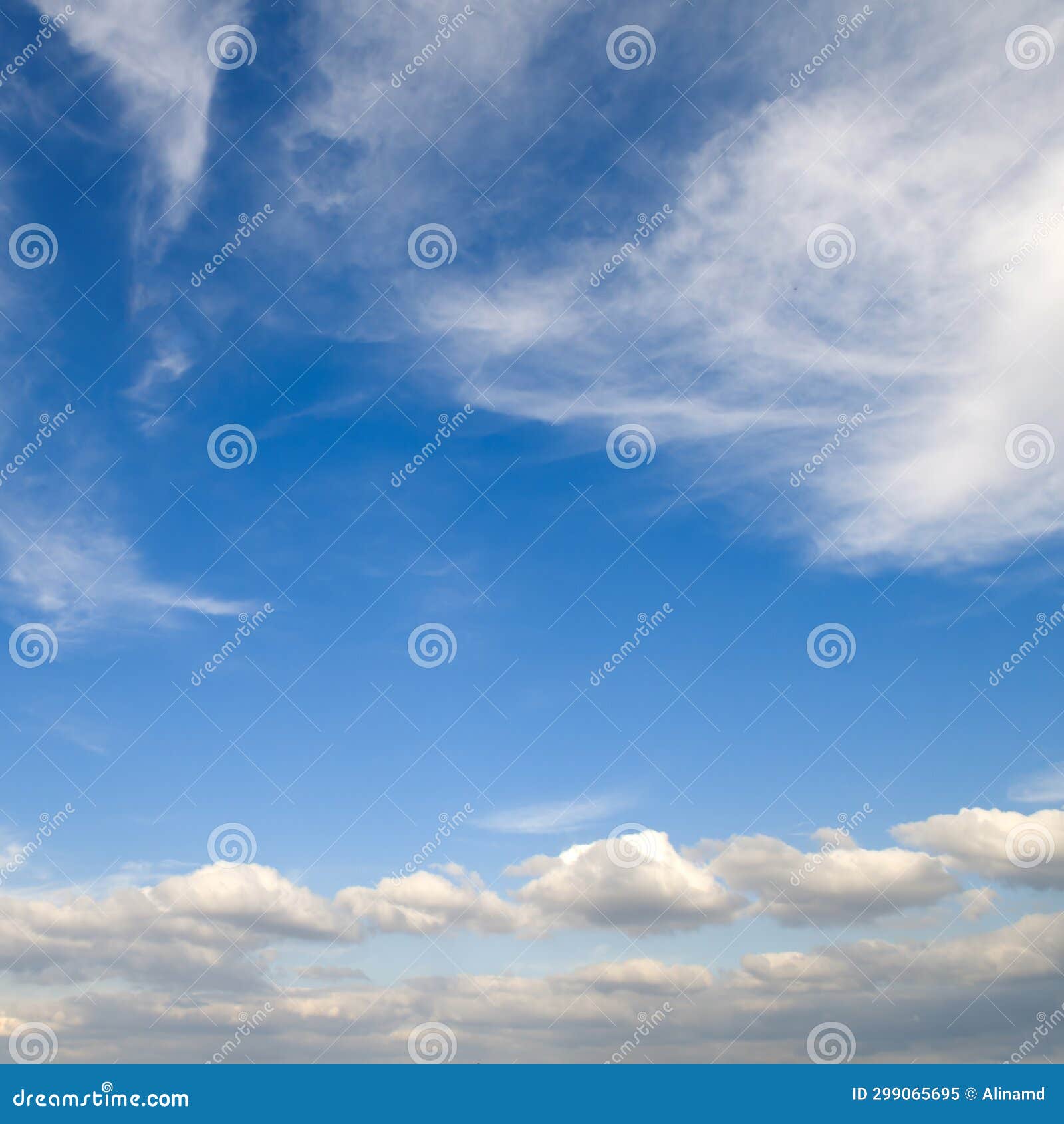 Light Cumulus Clouds on a Sky Stock Image - Image of summer, clear ...