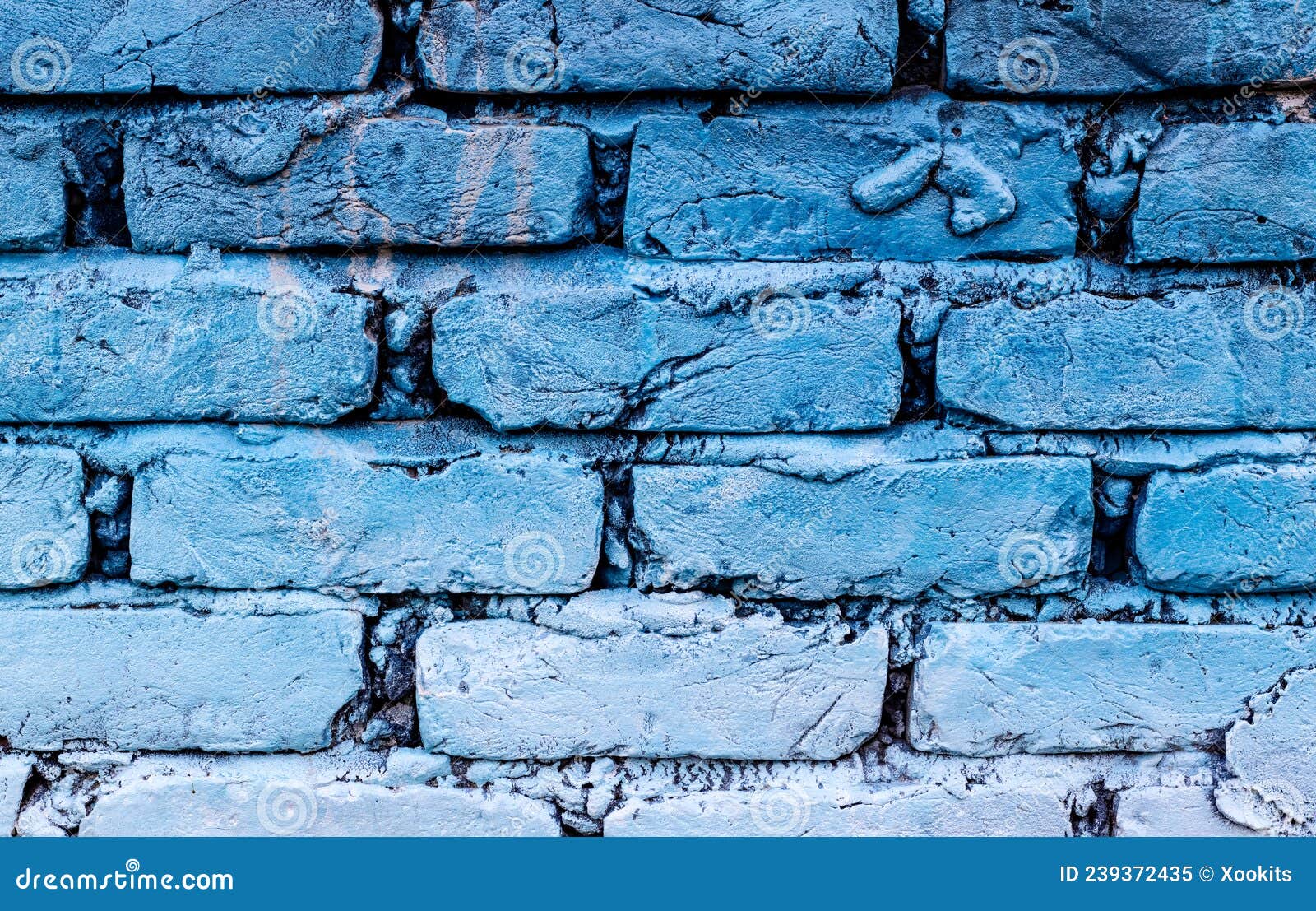 Light Cyan Gradient Colored Brick Structural Wall for Texture and ...