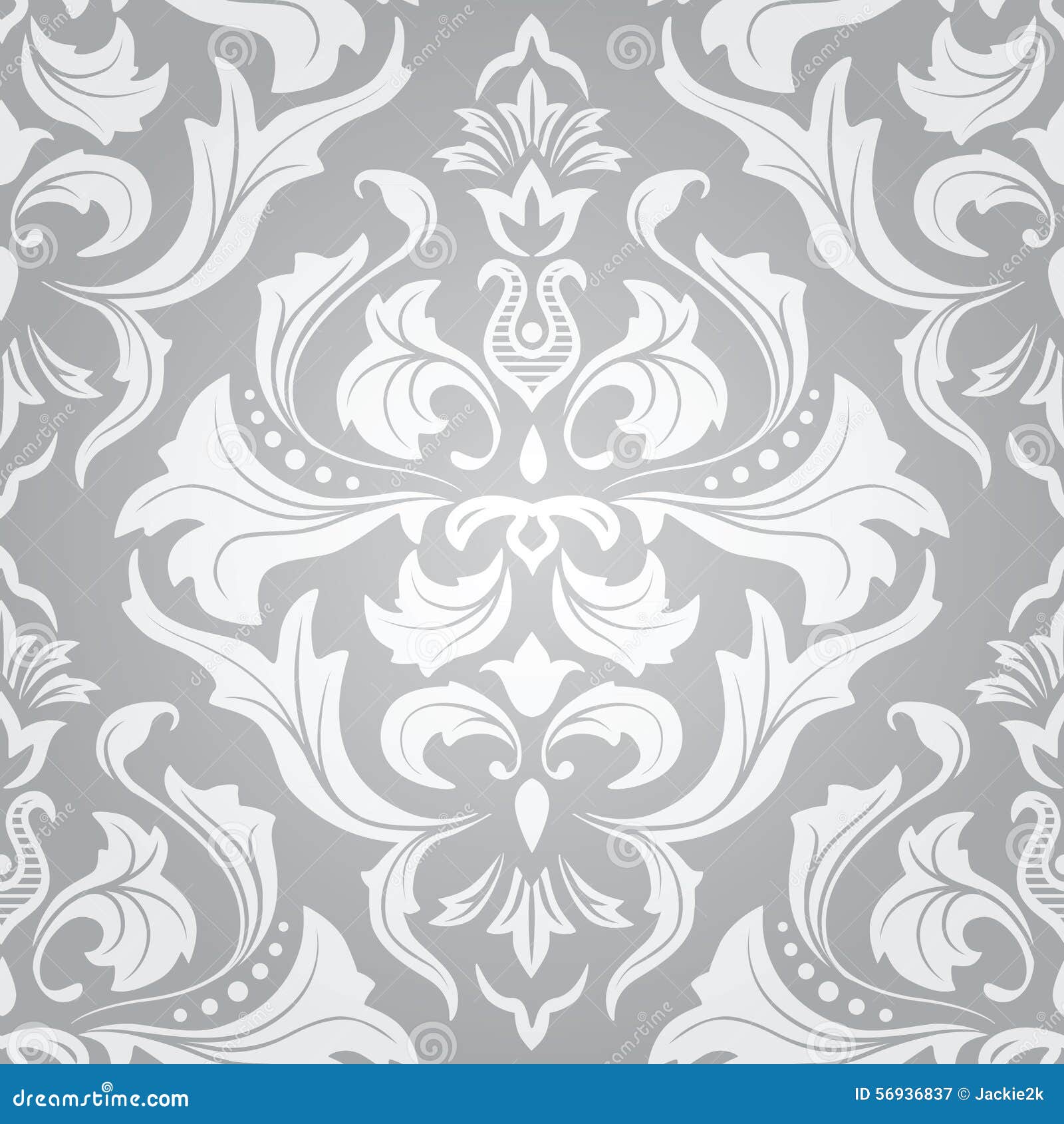 Light Damask Seamless Floral Pattern. Stock Vector - Illustration of ...
