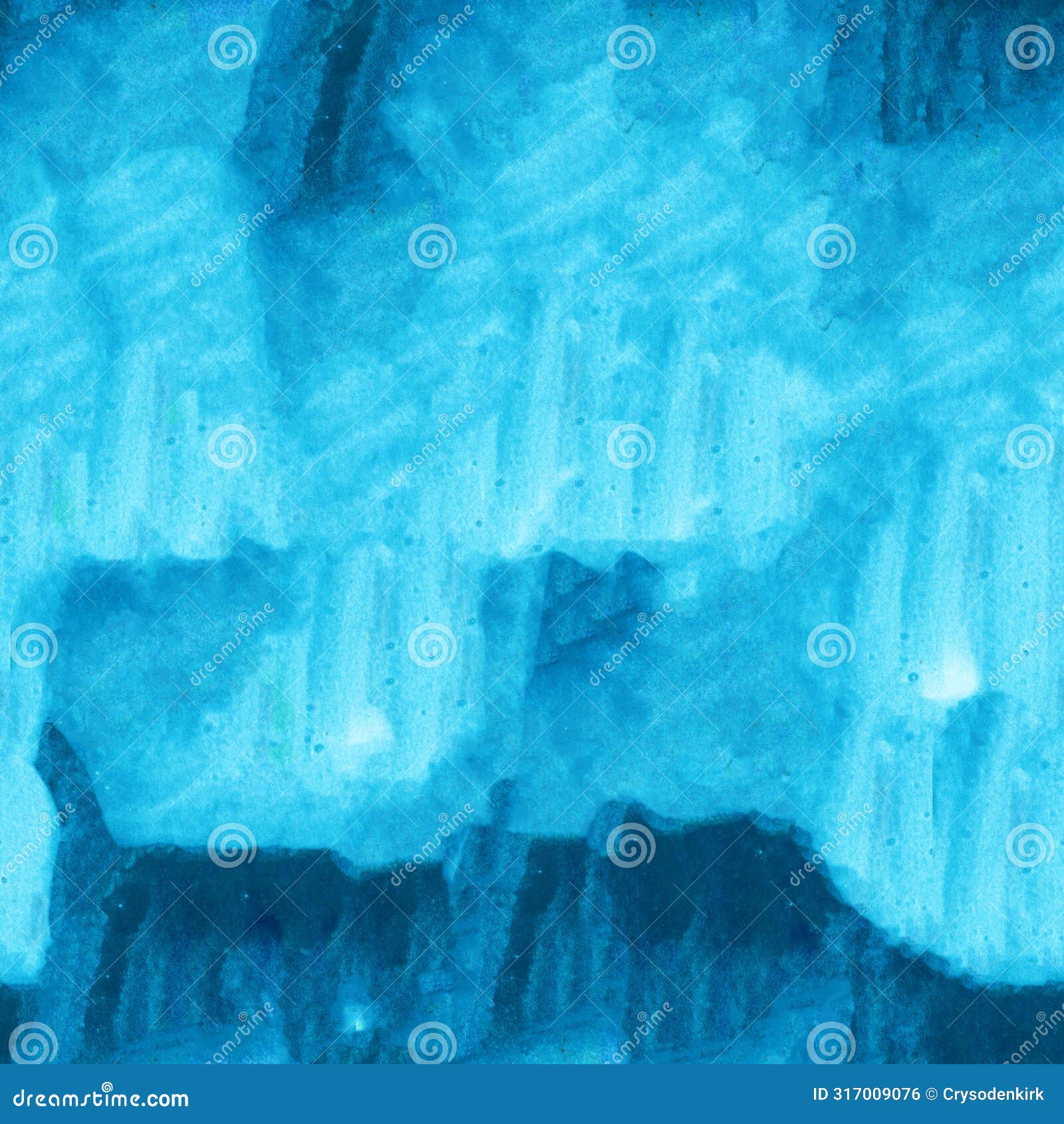 Abstract Seamless Ice Blue and Dark Turquoise Watercolor Pattern with ...