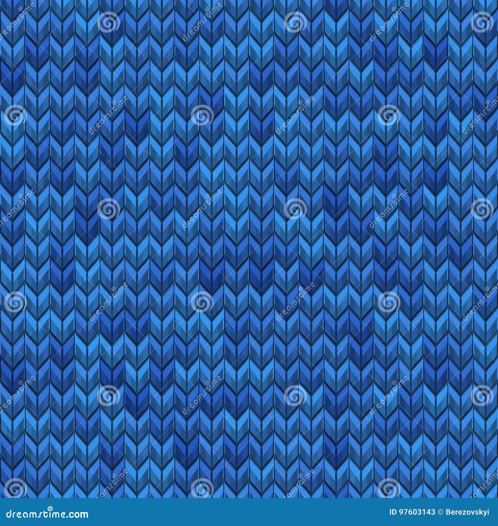 Light and Dark Blue Knit Seamless Pattern. EPS 10 Vector Stock Vector ...