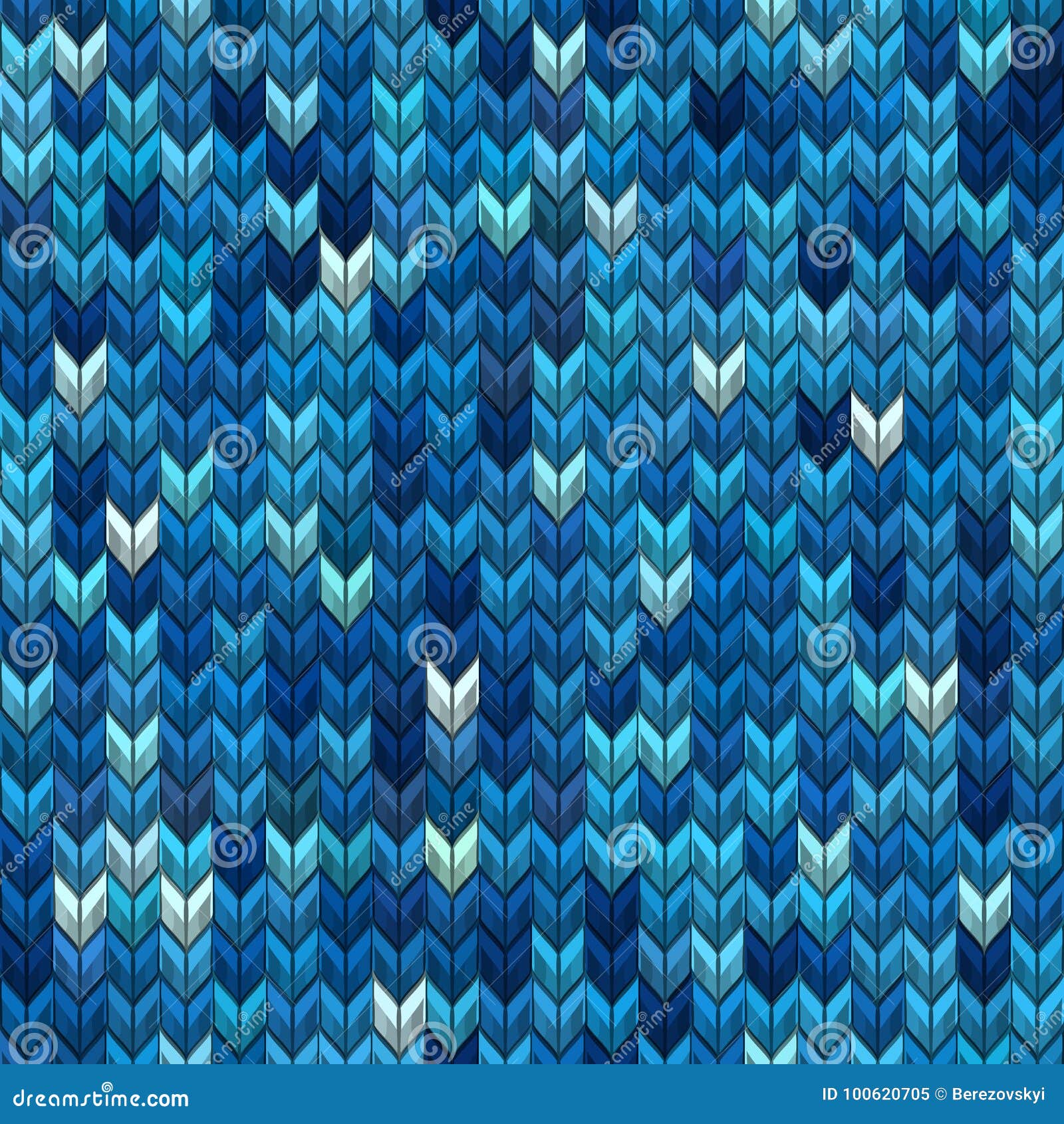 Light and Dark Blue Knit Seamless Pattern. EPS 10 Vector Stock Vector ...