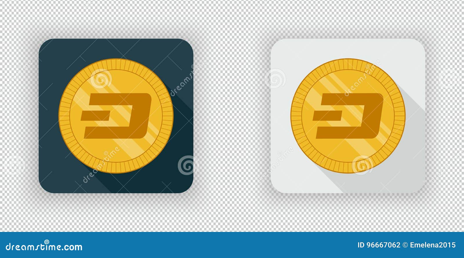 Light and Dark Crypto Currency Icon Dash Editorial Photography ...