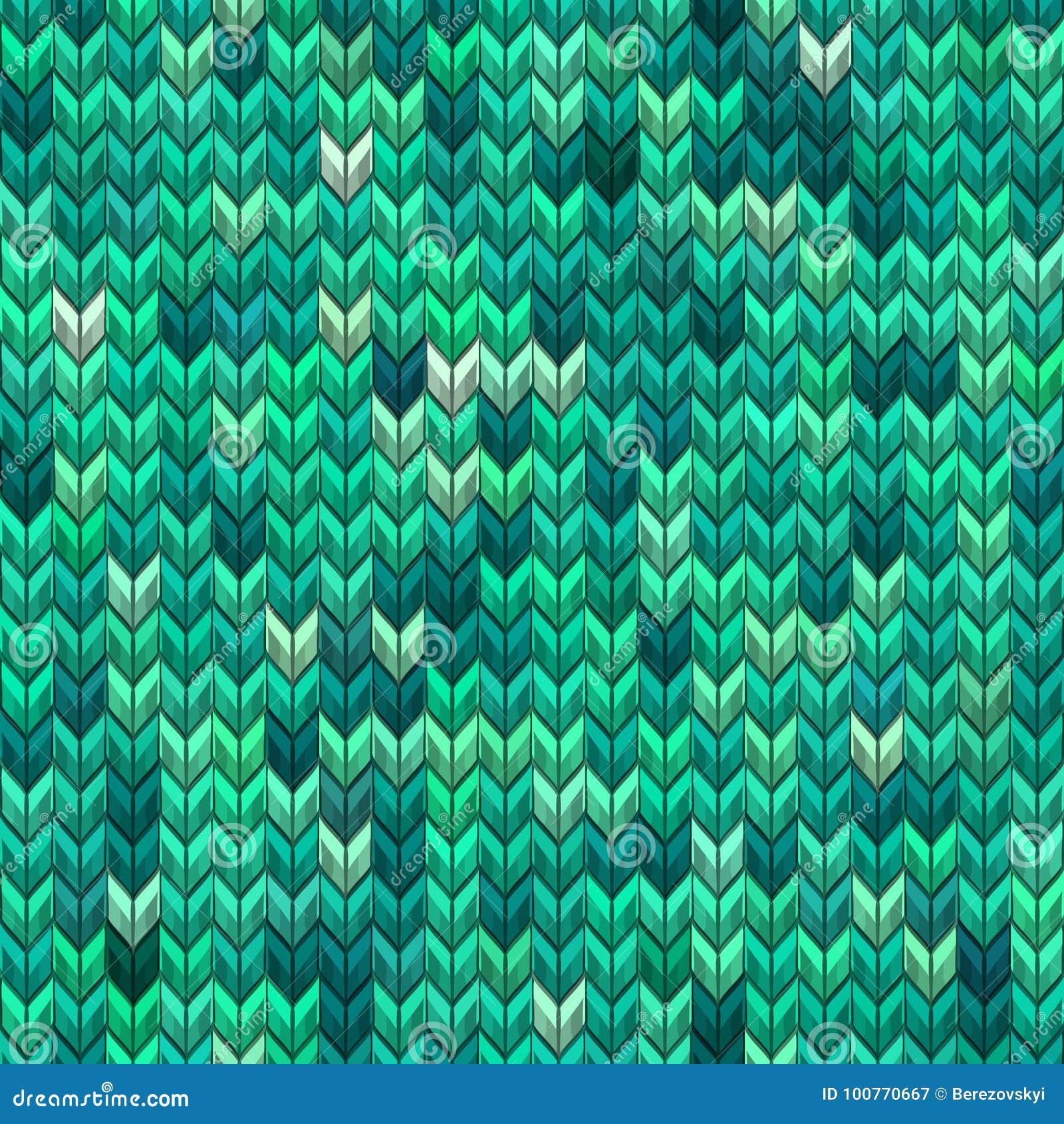 Light and Dark Green Knit Seamless Pattern. EPS 10 Vector Stock Vector ...