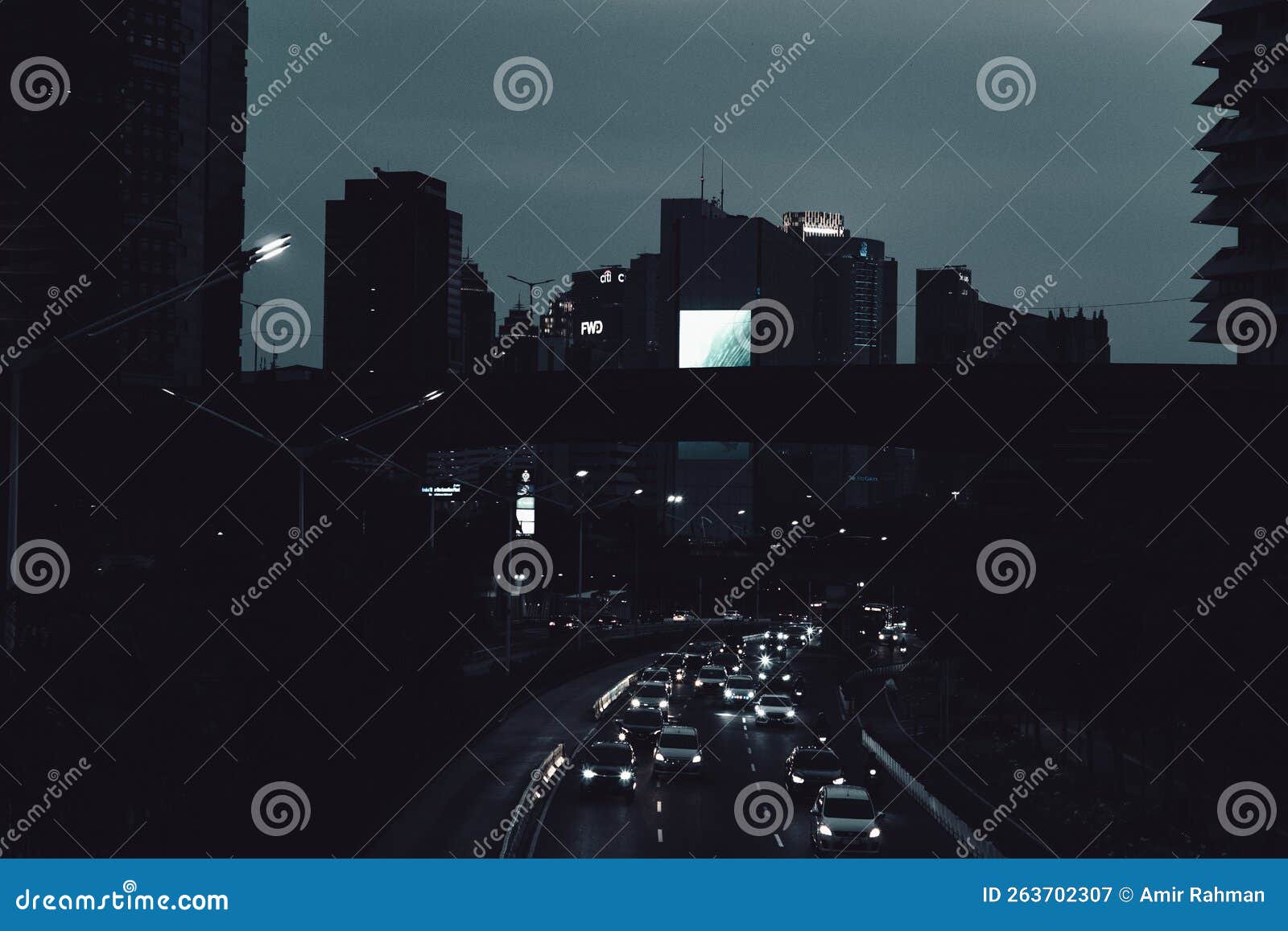 Light in the Dark Night City Stock Image - Image of darkness, night ...
