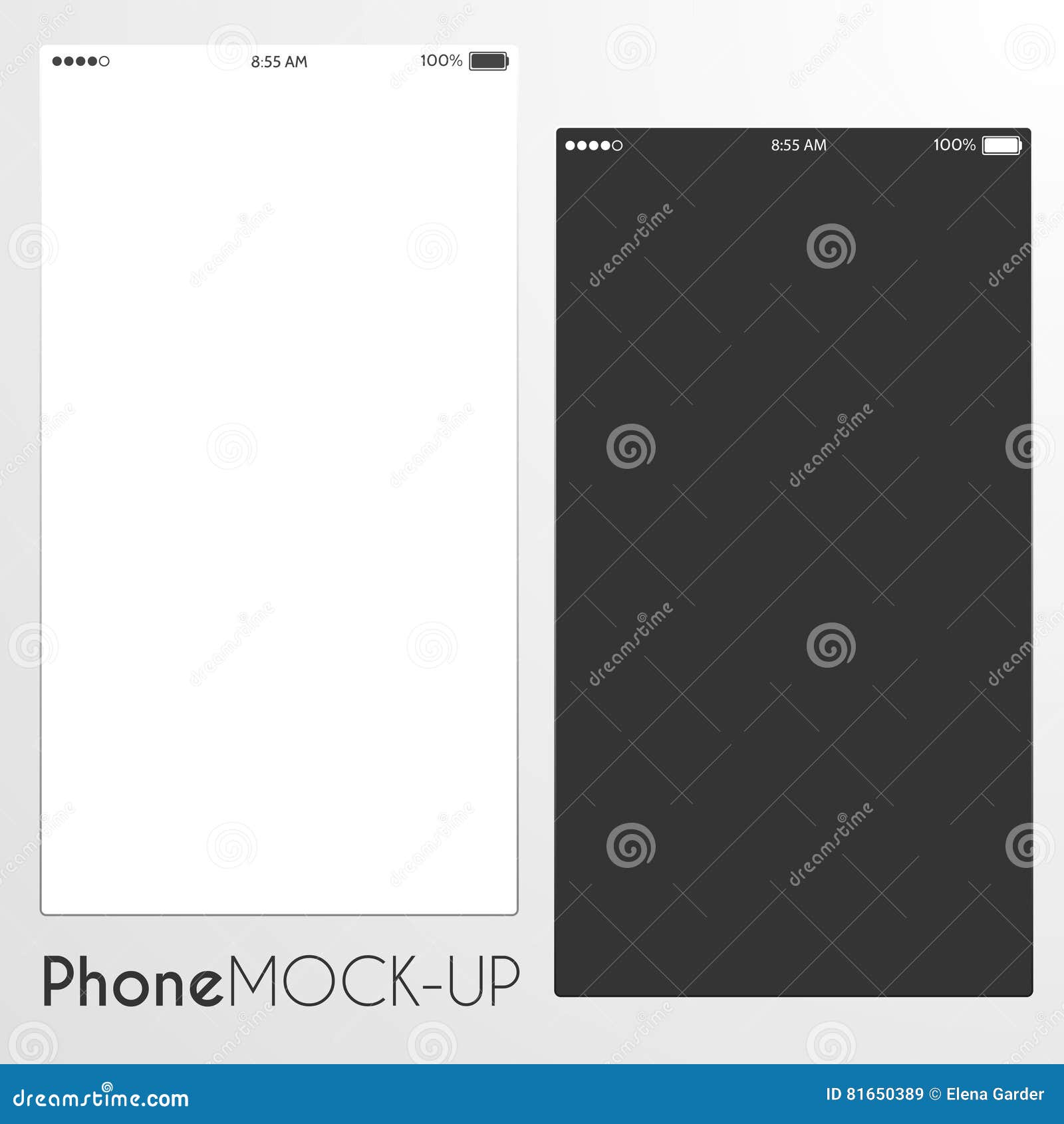 Light and Dark Screens of Smartphones for User Interface Design. on a ...