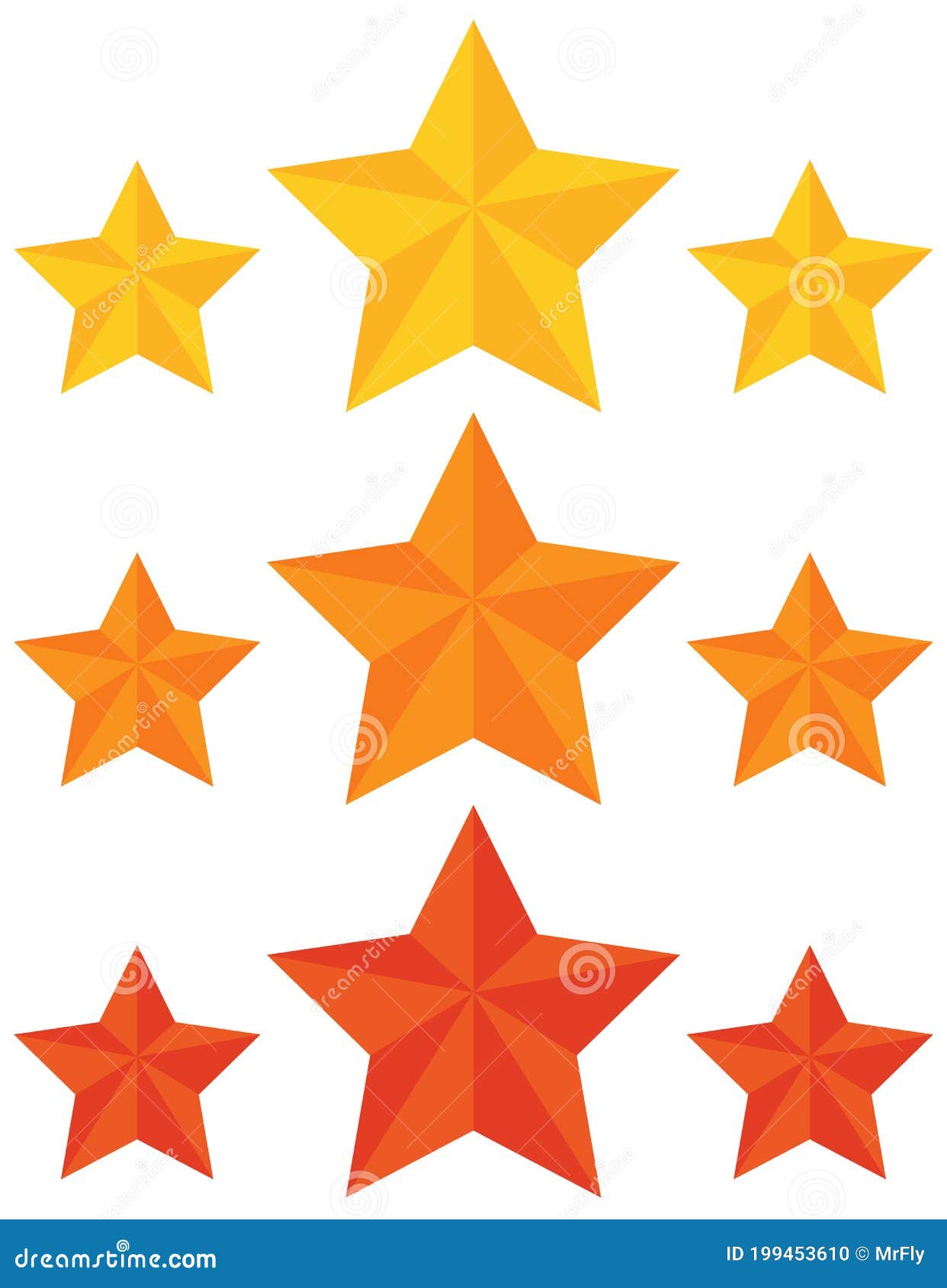 Light and Dark Yellow Detailed Star, Vector Illustration Stock Vector ...