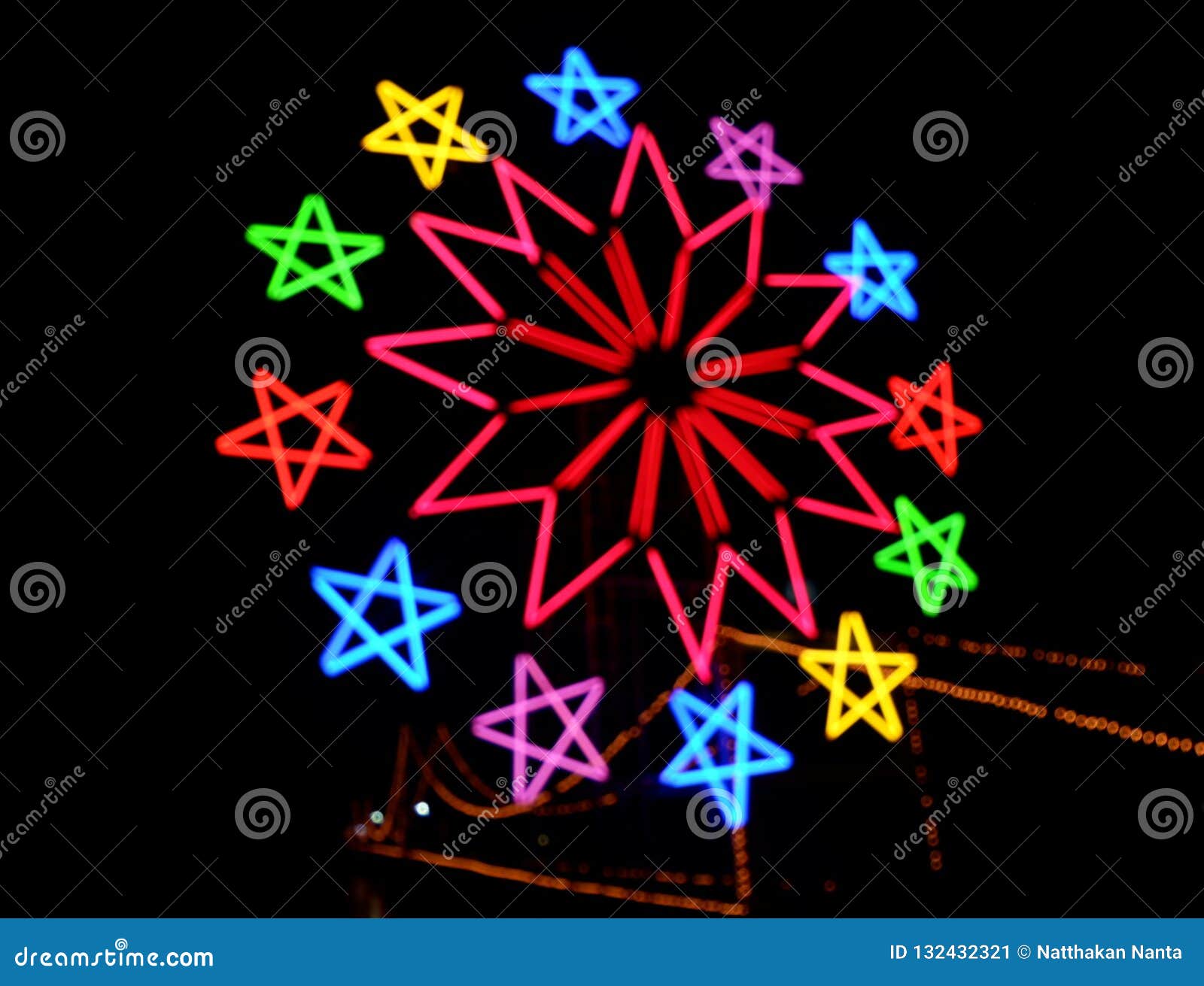 Light decored stock image. Image of colorful, night - 132432321