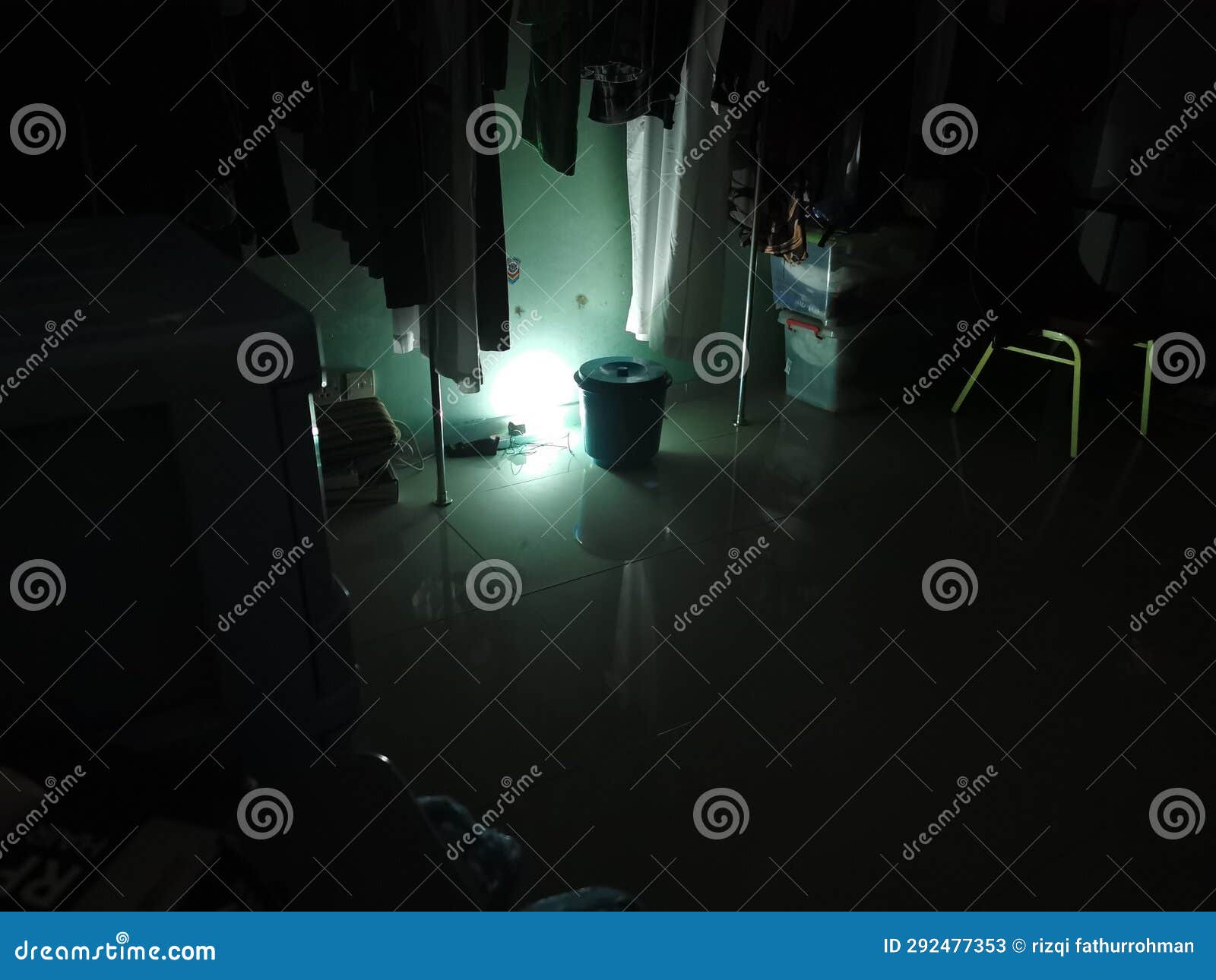 Light in the Deep Dark Night Room Stock Image - Image of dark, deep ...