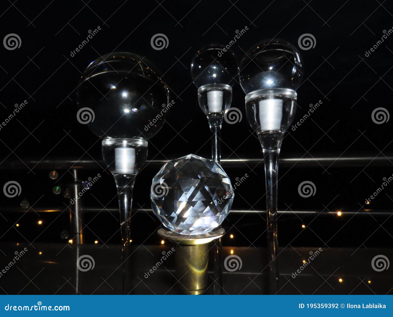 Light in Different Crystal Balls Stock Photo - Image of abstract ...