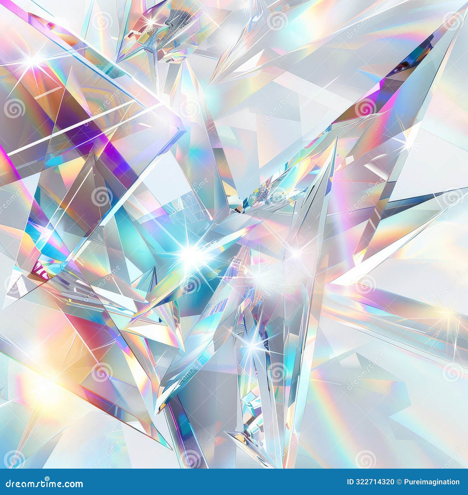Fractured Crystals Refract Light Into Mesmerizing Spectrum Stock Image ...