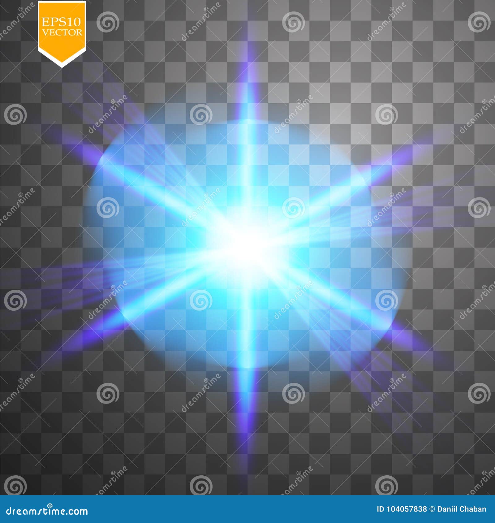 Light Digital Star on the Transparent Background Stock Vector ...
