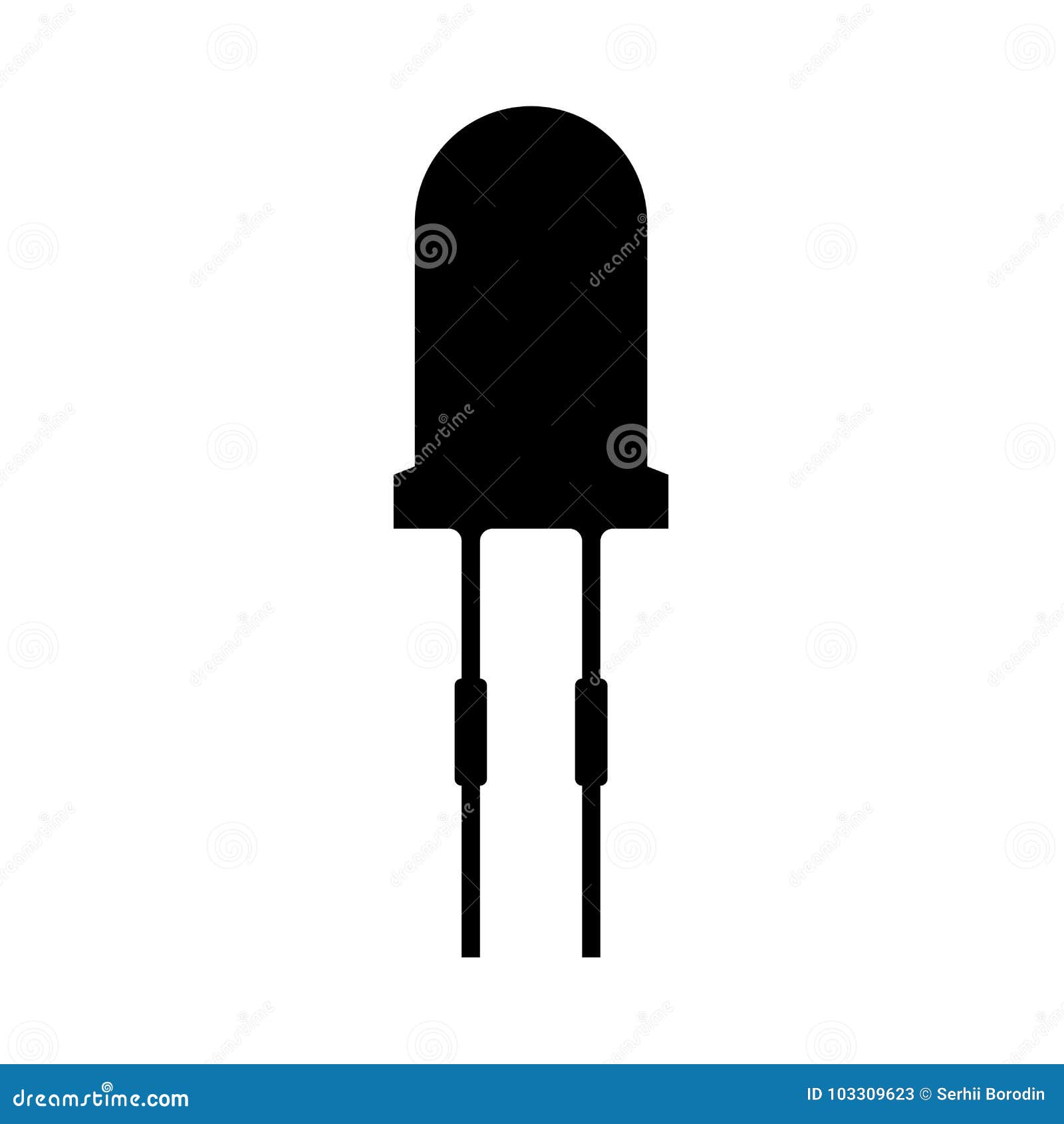 Led Light Diode Icon, Outline Style Cartoon Vector | CartoonDealer.com ...