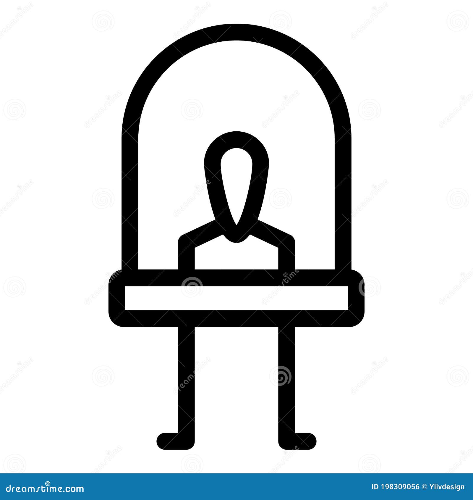 Led Light Diode Icon, Outline Style Cartoon Vector | CartoonDealer.com ...