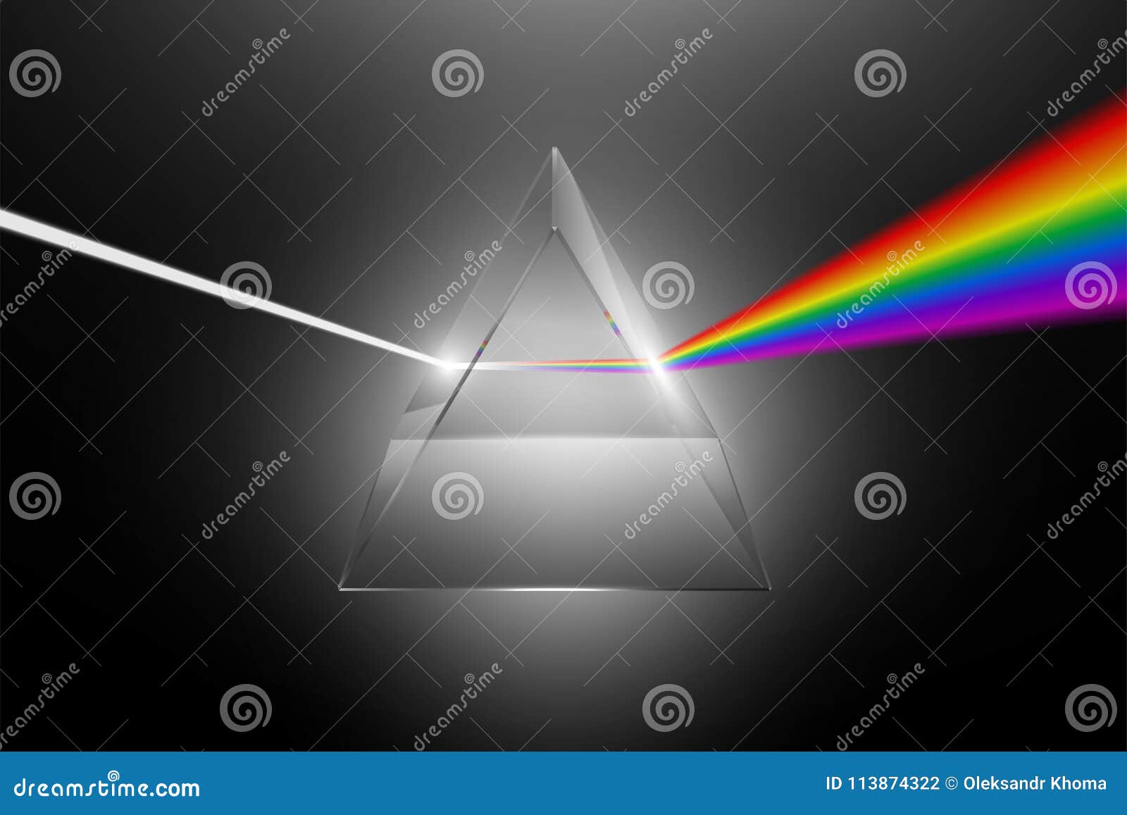 Light Dispersion To a Spectrum on a Glass Prism Stock Vector ... Light Dispersion To a Spectrum on a Glass Prism Stock Vector ...