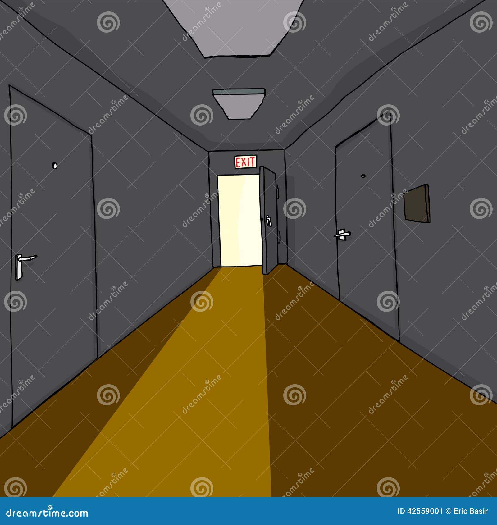 Light in Doorway stock vector. Illustration of exit, indoors - 42559001