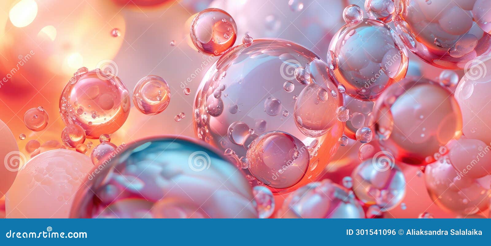 Light Double Exposure 3D-pattern Wallpaper with Transparent Ball ...