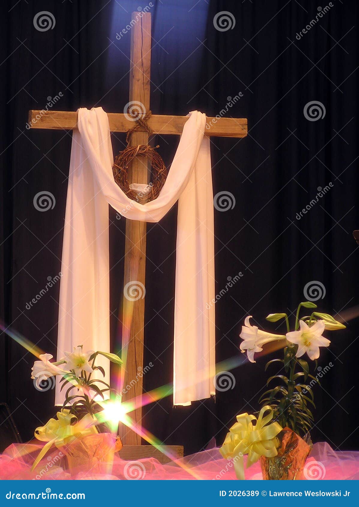 Light on an Easter Cross stock image. Image of king, catholic - 2026389