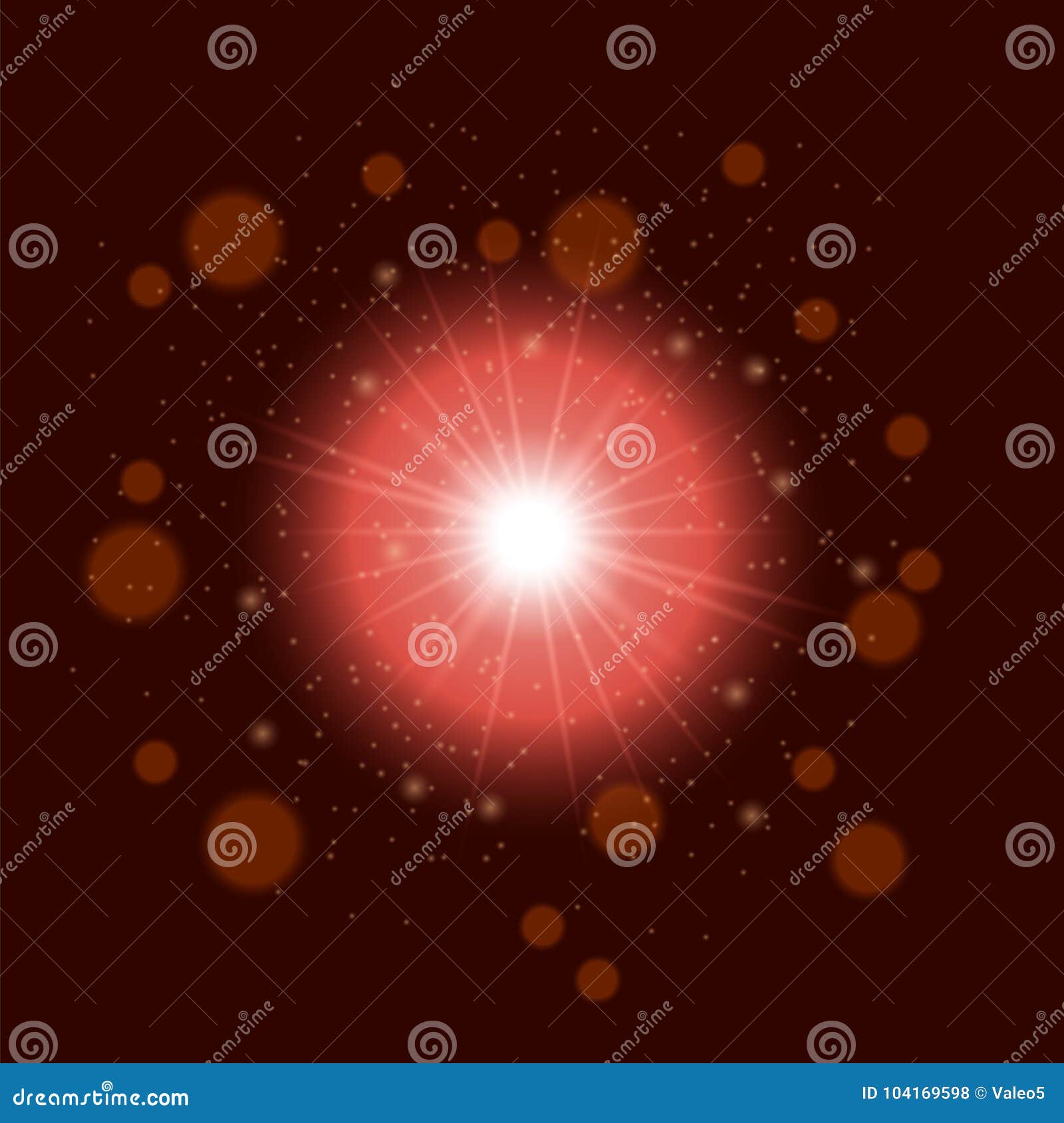 Light Effect on Black Background. Star Burst with Sparkles. Red Glitter ...