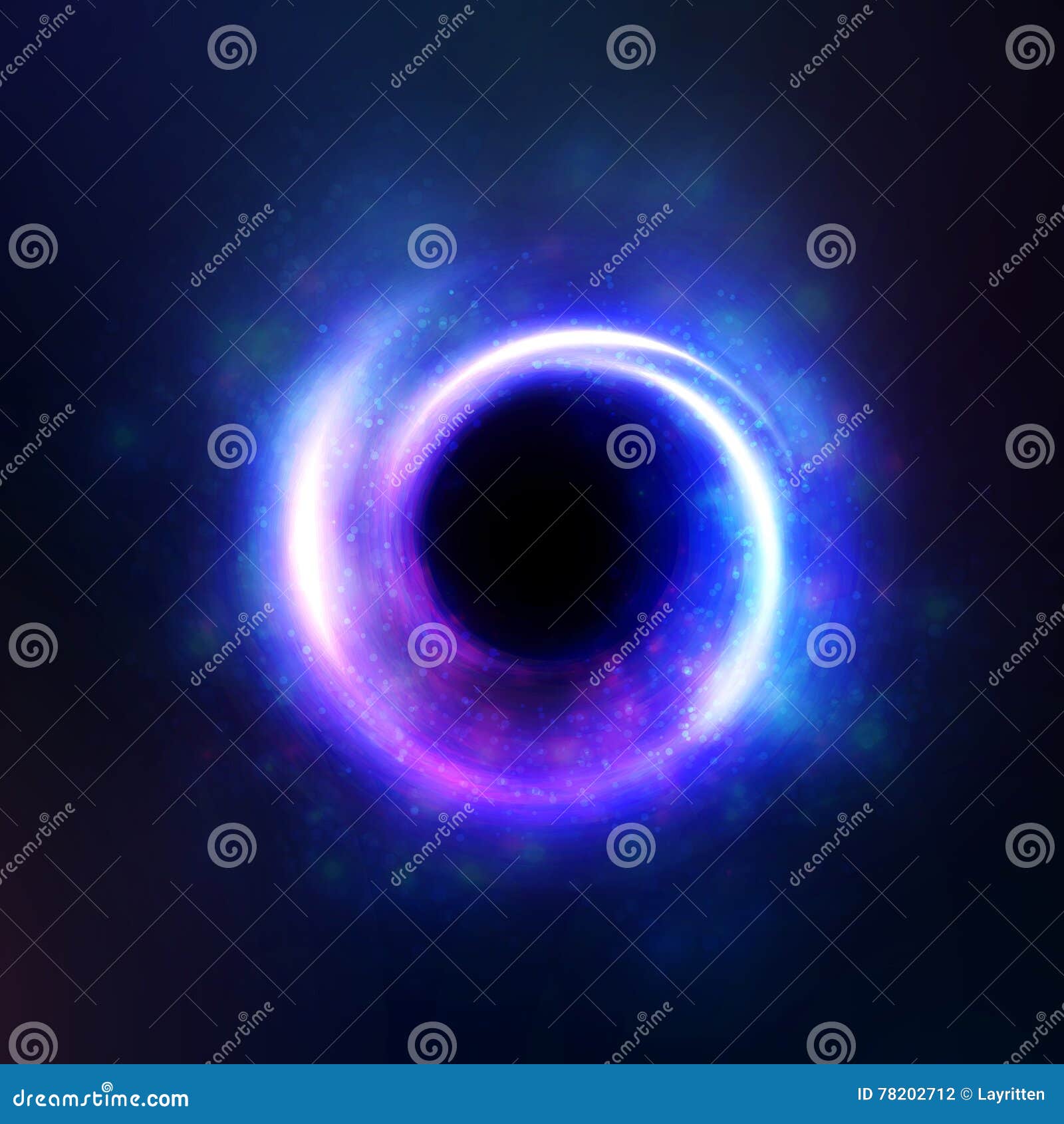 Light Effect Bright Object Space, a Black Hole. Stock Vector ...