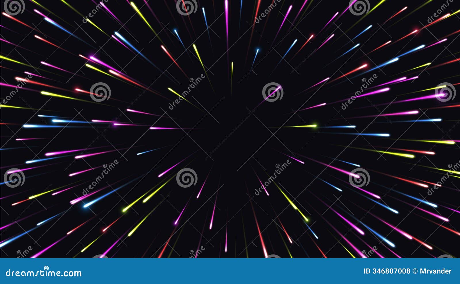 Dynamic Radial Background. Comic Bursting Motion Lines Cartoon Vector ...