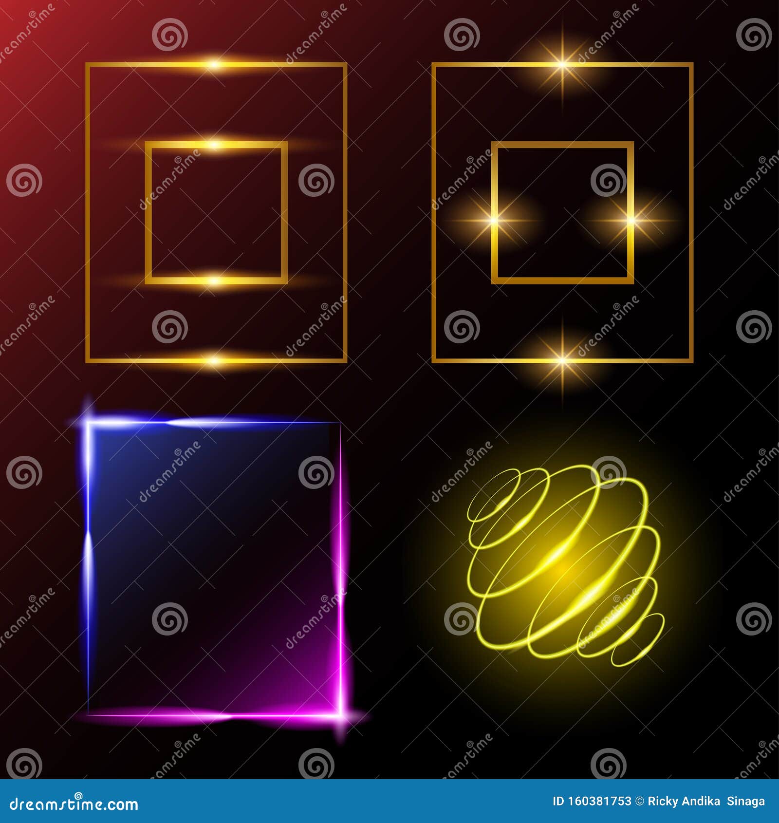 Light Effect Frame stock illustration. Illustration of modern - 160381753