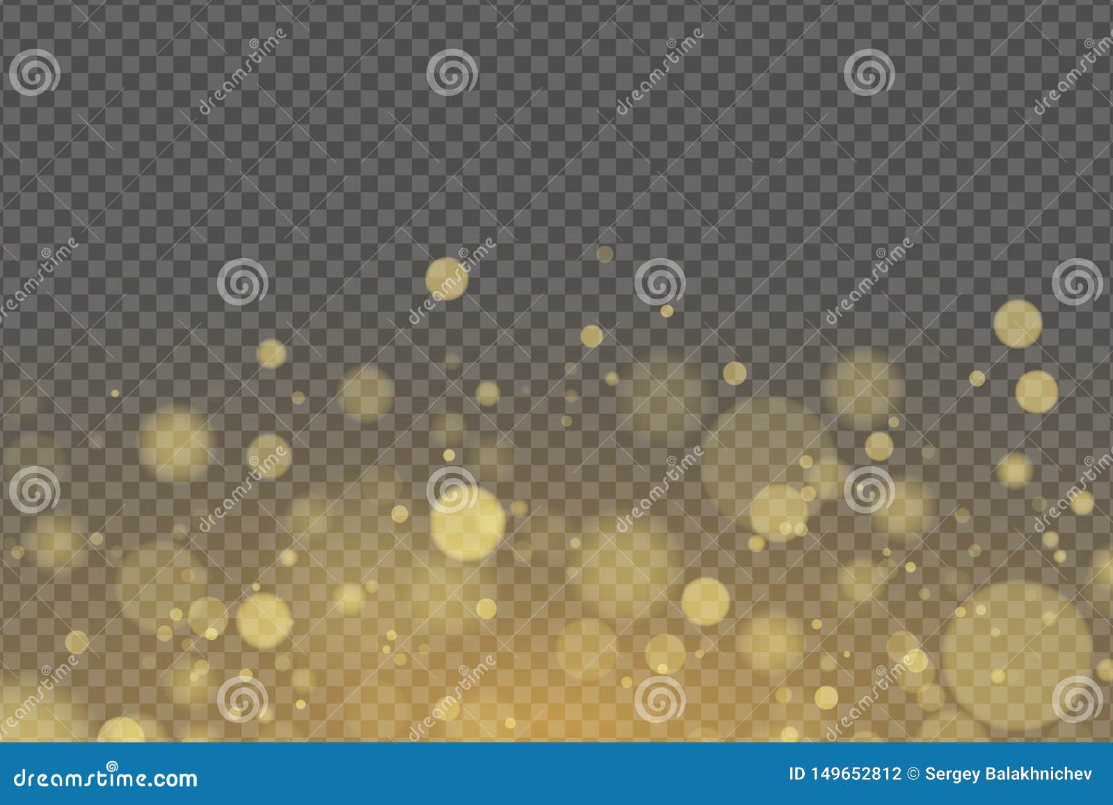 Light Effect of Golden Glares Bokeh Isolated on Transparent Background ...