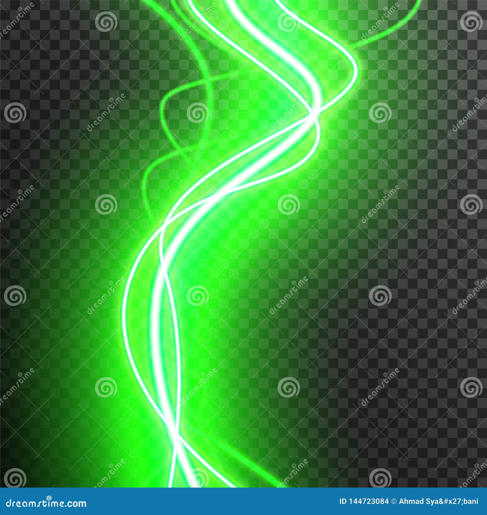 Neon Lighting Electric Thunder Glow Sparkle Vector Transparent Stock ...