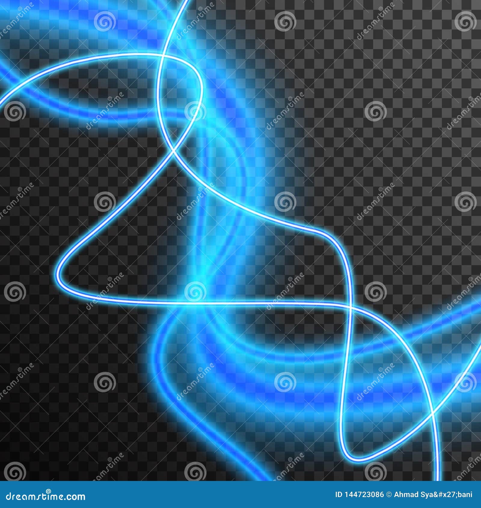 Neon Lighting Electric Thunder Glow Sparkle Vector Transparent Stock ...