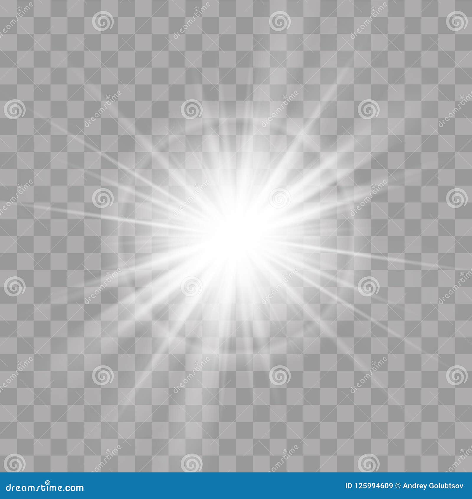 Light Rays Flash Sun Star Radiance Shine Effect Stock Vector ...