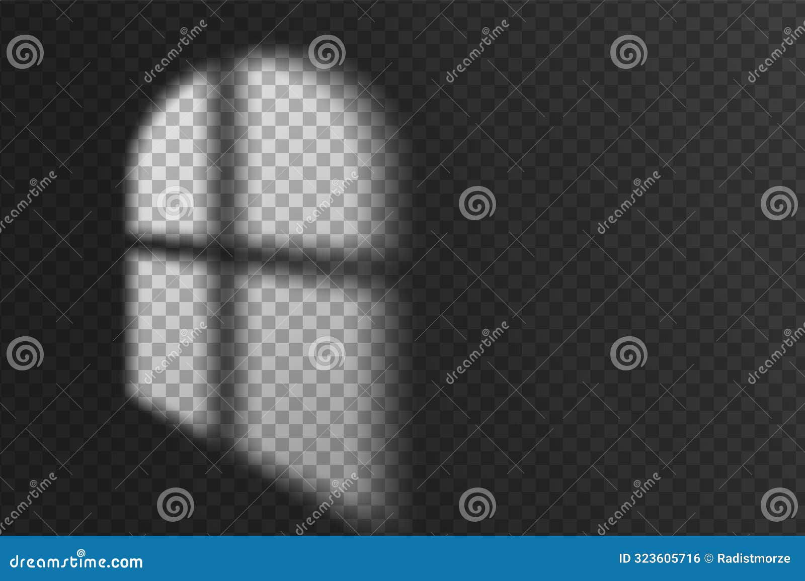 Light Effect Shadow Overlay from Arched Window Isolated Transparent ...