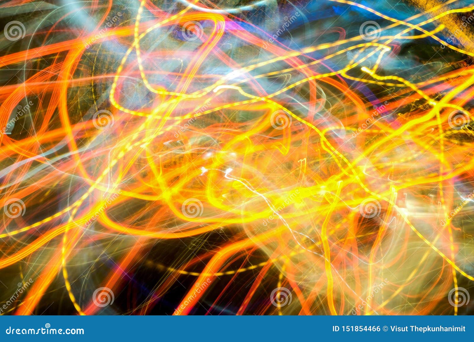 Light Effect of Slow Shutter Speed Stock Photo - Image of chaotic ...