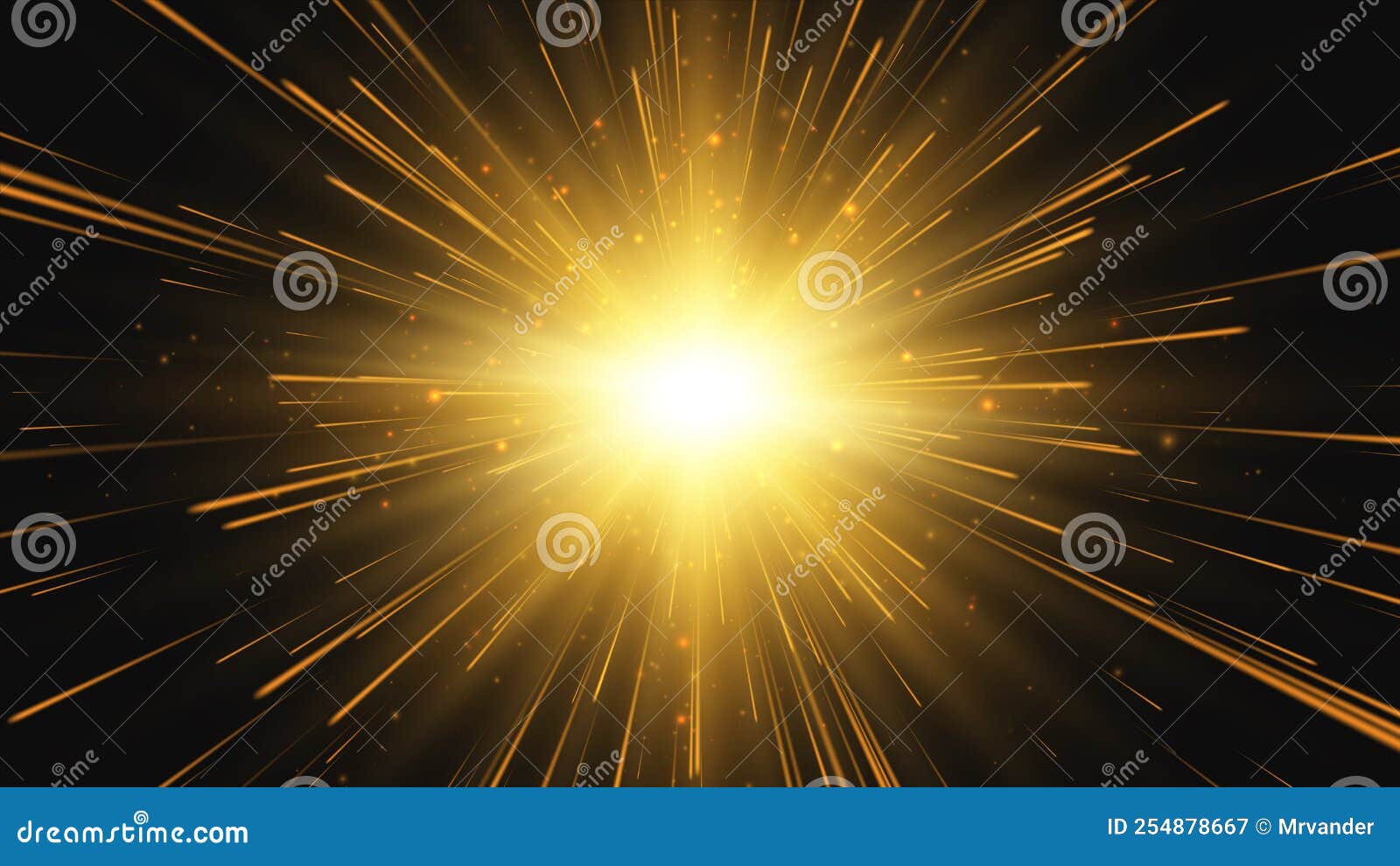 Light Effect. Star Burst. Gold Glitter Star or Sun Stock Vector ...