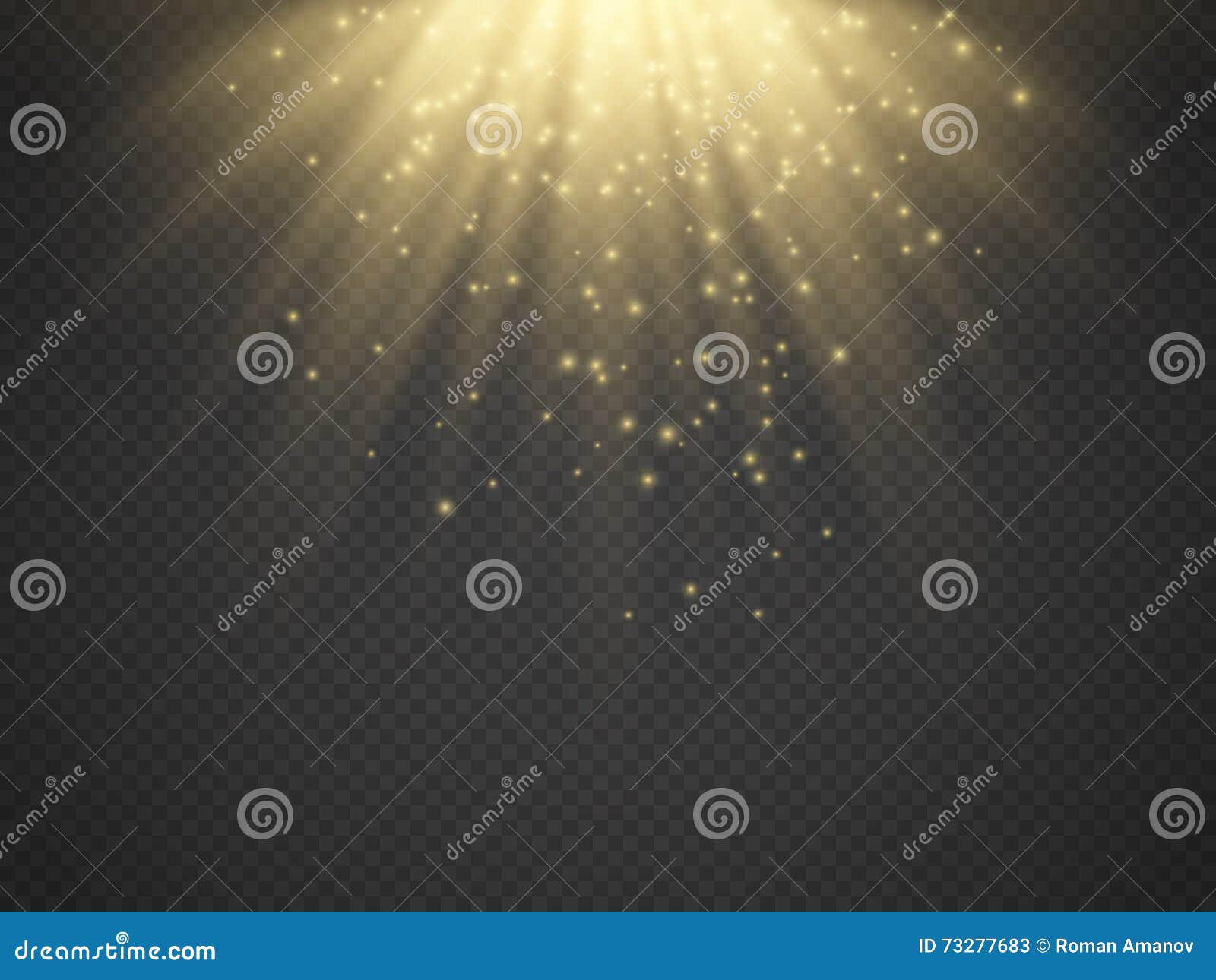 Light Effect, Sun Rays, Beams on Transparent Background. Vector Stock ...