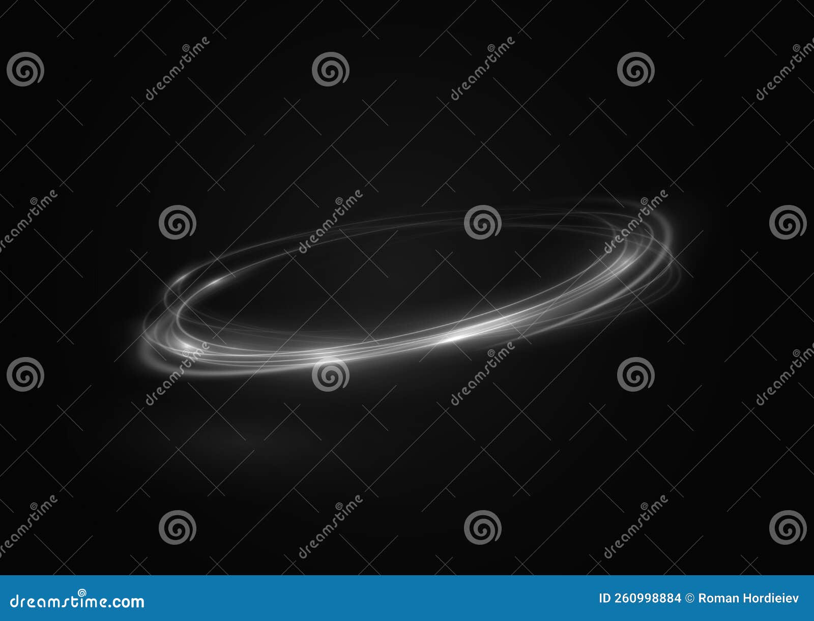 Light Effect Twirl, White Trail Wave, Circle Line Stock Vector ...