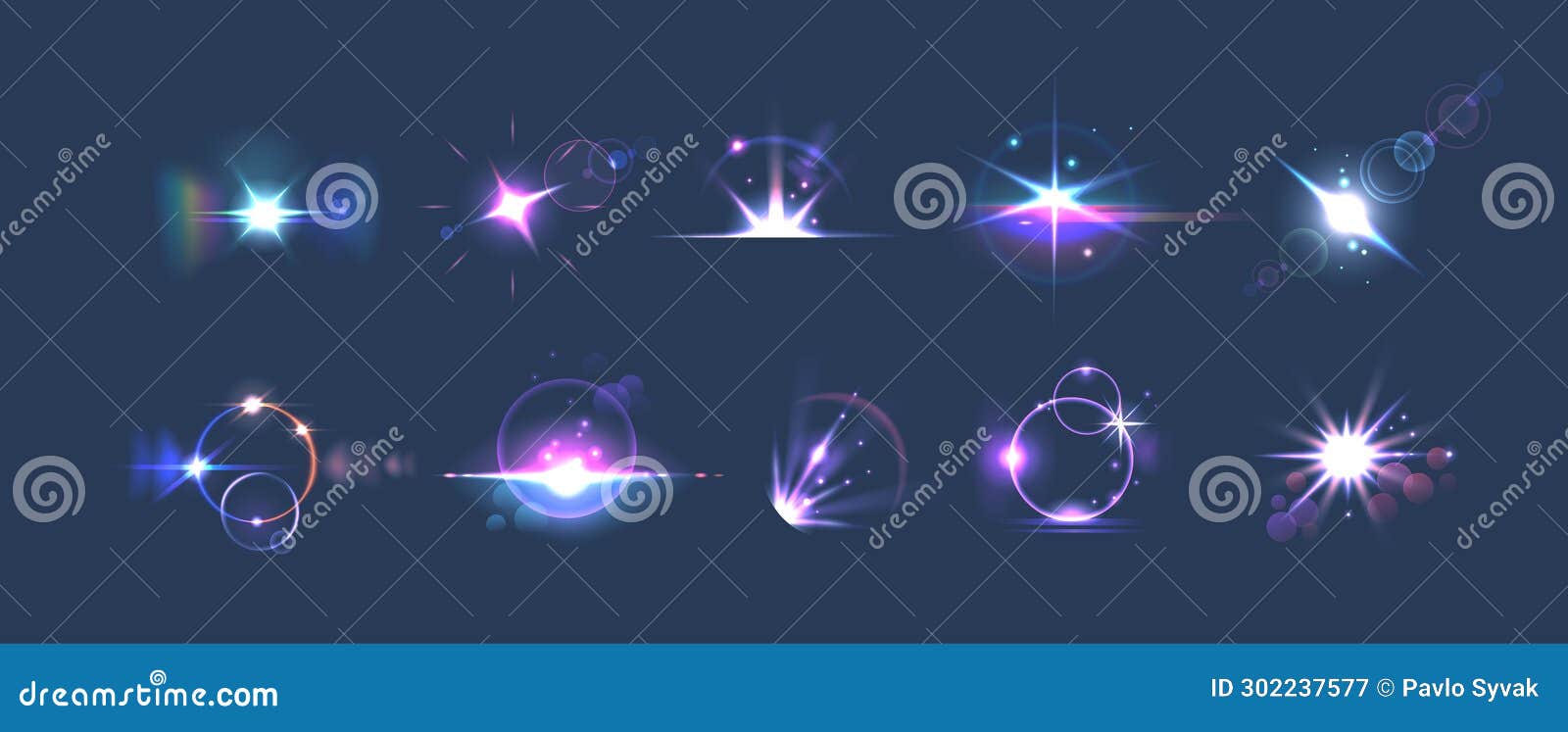 Light Effects Collection of Vibrant and Dynamic Visual Elements ...