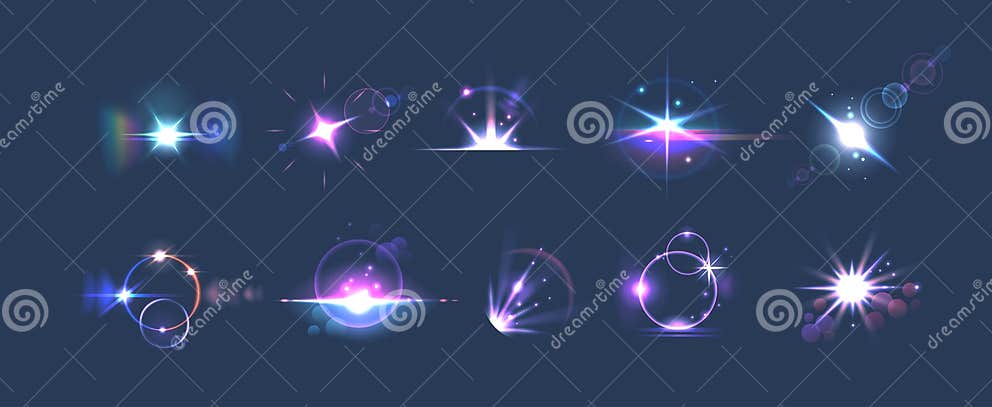 Light Effects Collection of Vibrant and Dynamic Visual Elements ...
