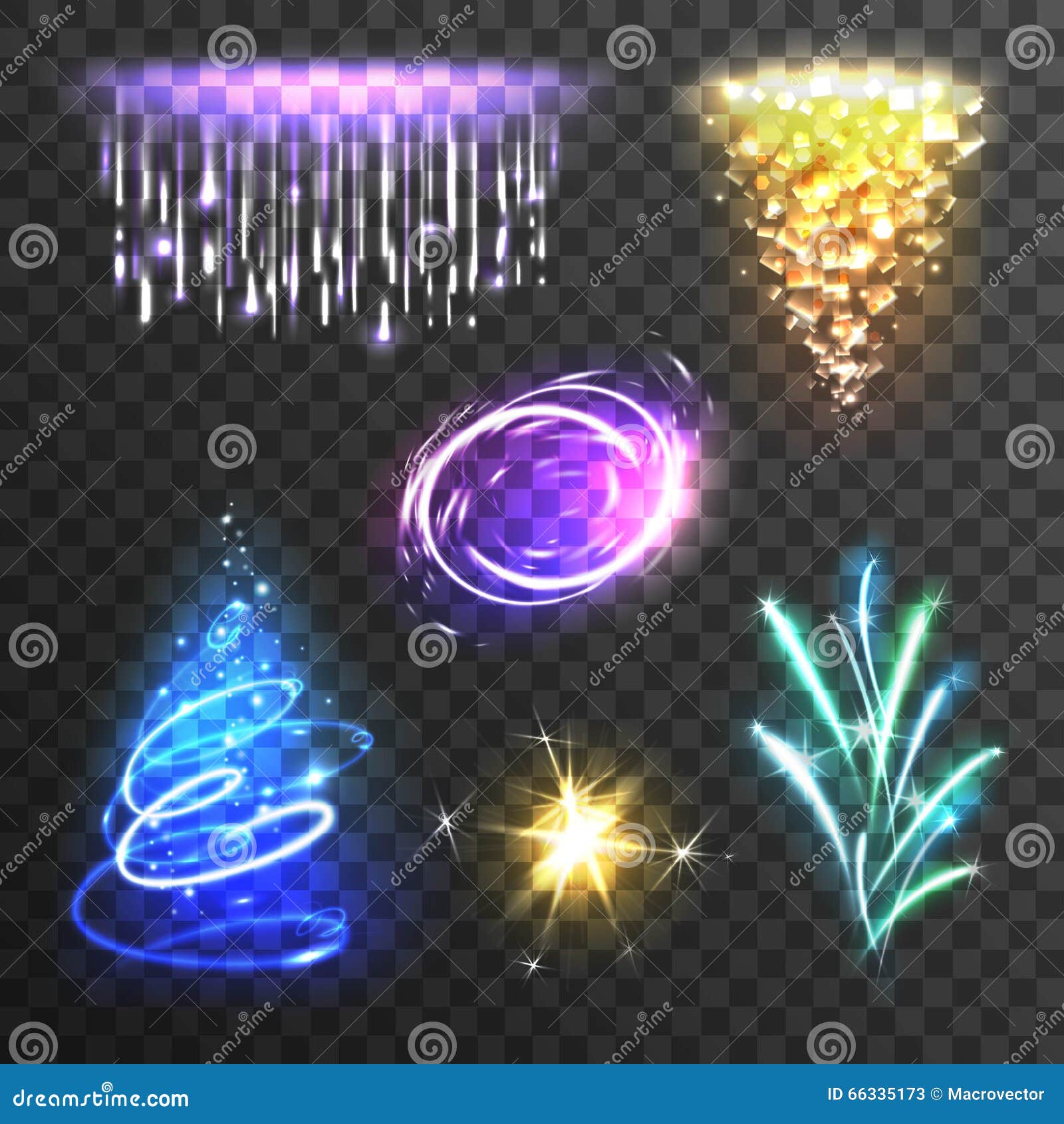 Light effects set stock vector. Illustration of collection - 66335173