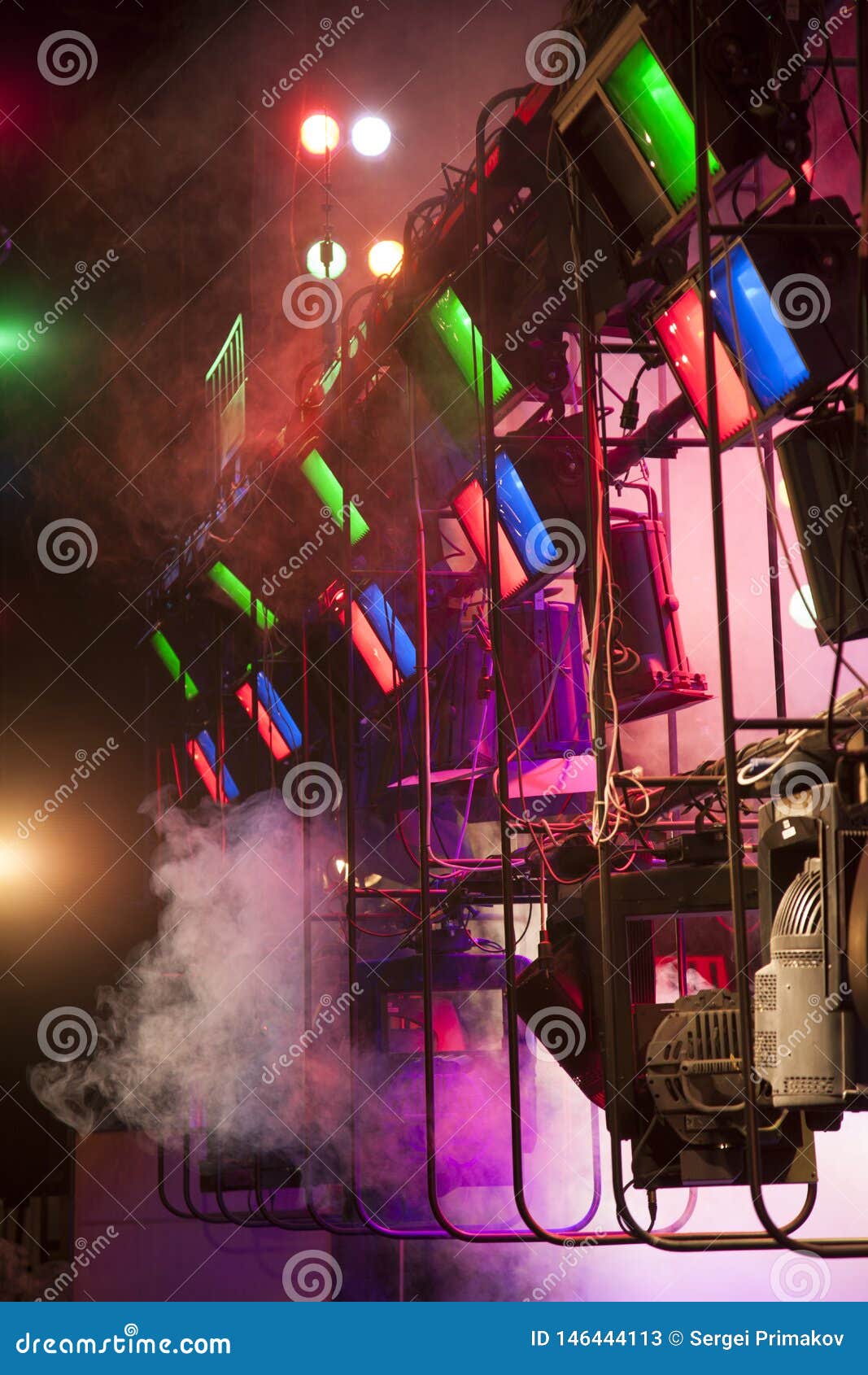 Theater light on stage stock image. Image of club, beam - 146444113