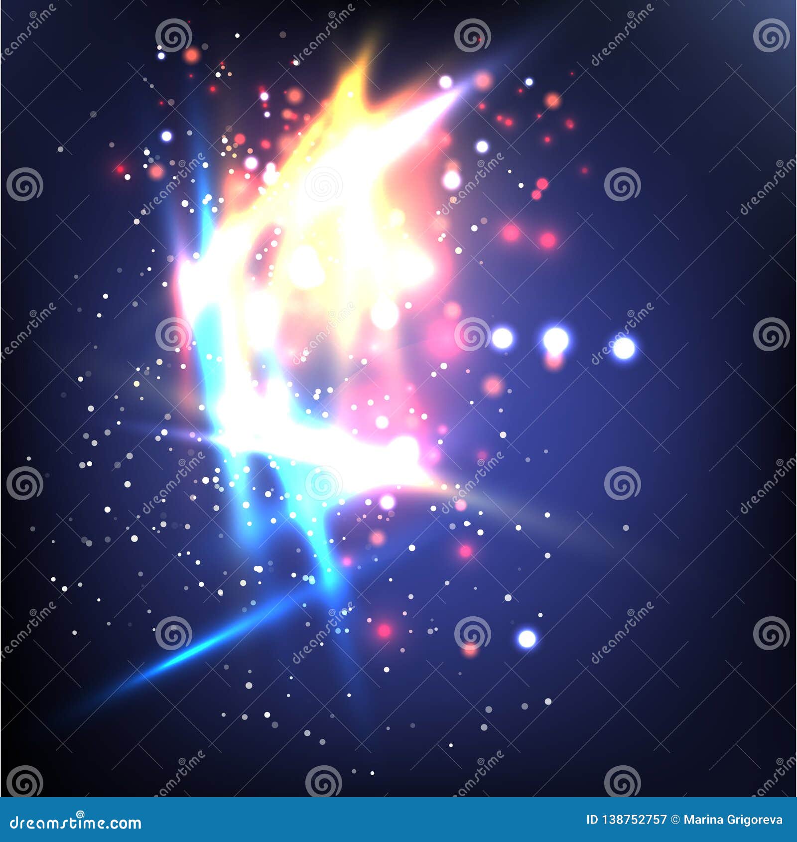 Light Effects. Vector Illustration for Your Artwork, Party Flyers ...