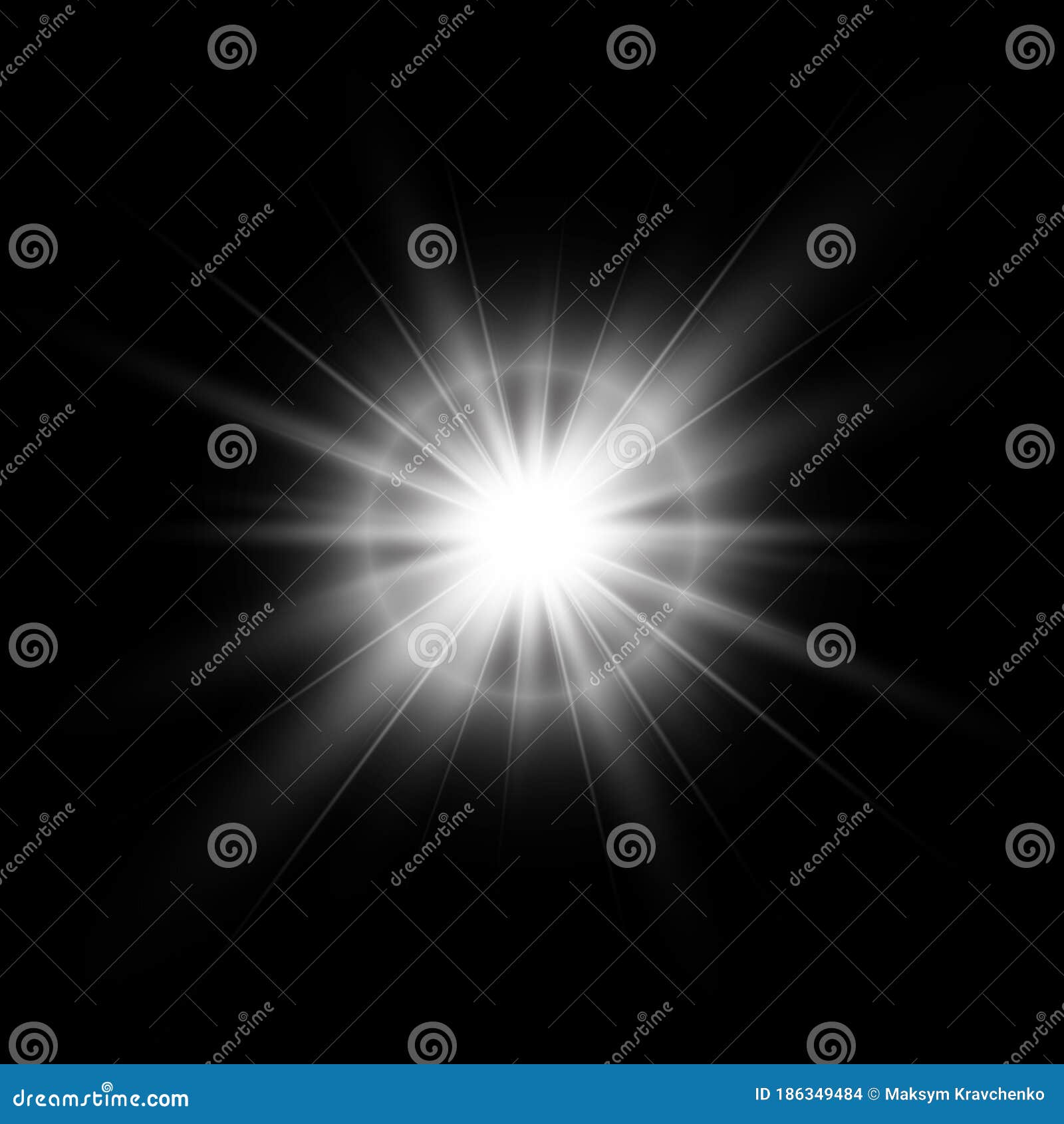 Light Effects. White Glowing Light Burst Explosion Stock Vector ...